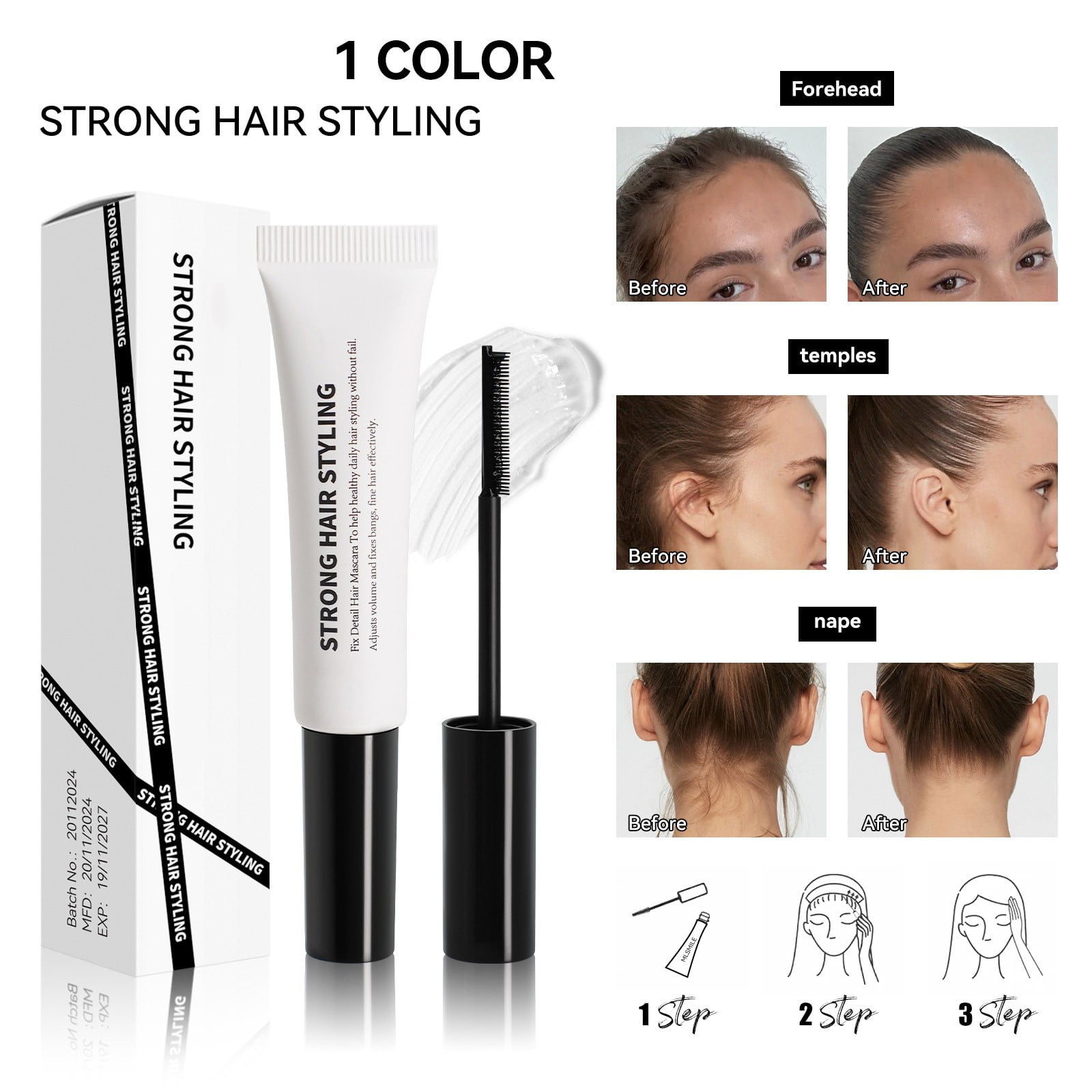 Qaailabf Hair Trimming Cream 15ml - Frizz Control Paste Styling Gel for ...