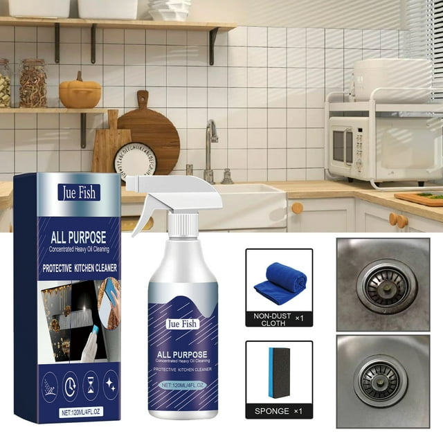 Qaailabf Heavy Duty Kitchen Degreaser Foam Spray 120ml - Professional Strength Concentrated ...