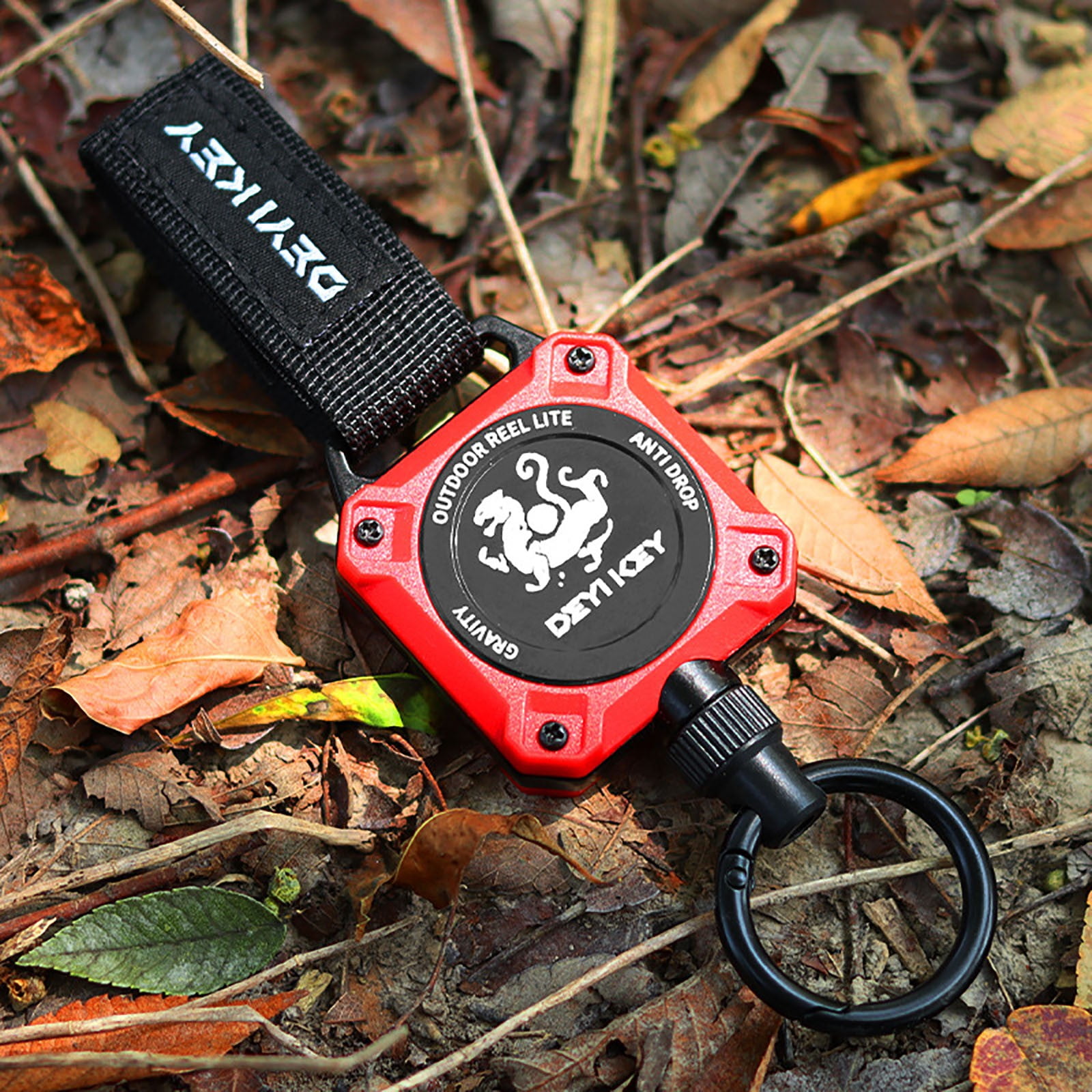 Qaailabf Heavy Duty Retractable Steel Cable Keychain - 23" Stretch ...