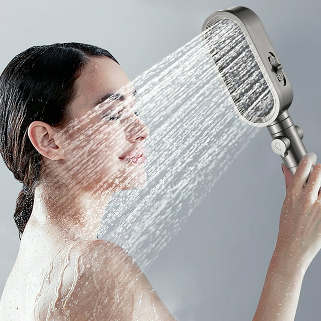 Qaailabf High Pressure Shower Head With 3 Bathing Modes One Press