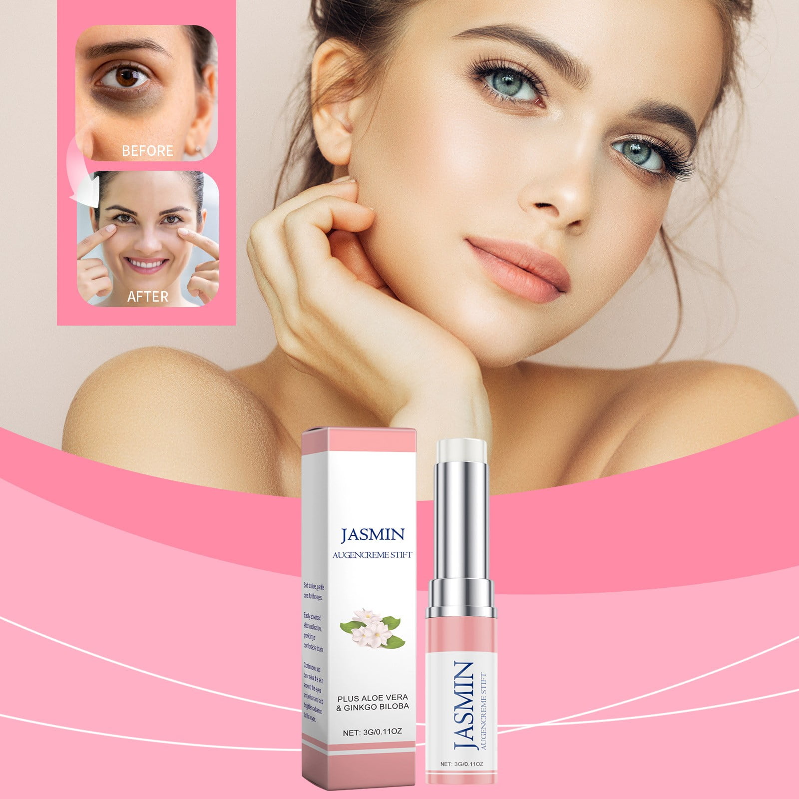 Qaailabf Jasmine Eye Cream Stick 3g - Moisturizing, Fine Line Reduction ...