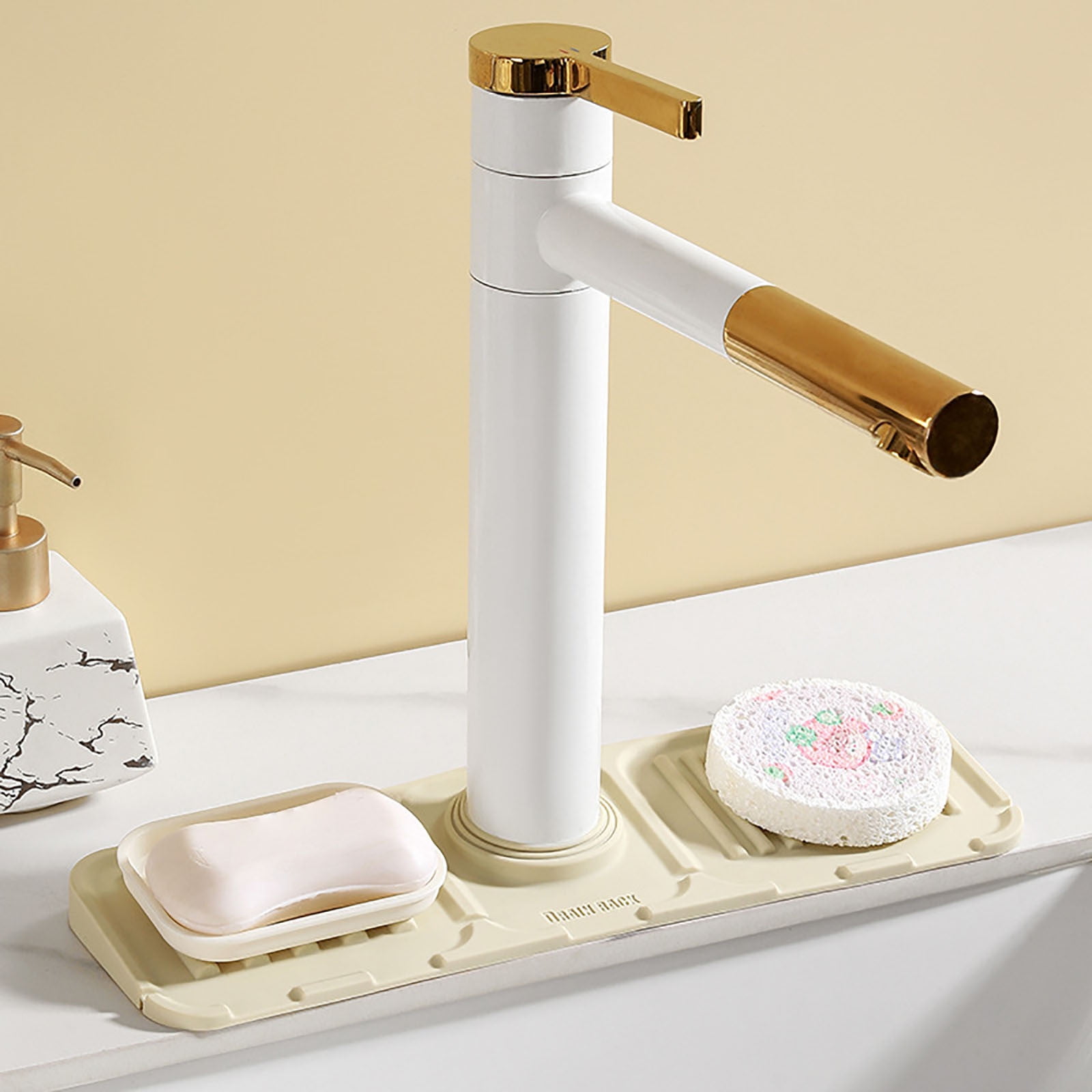 Qaailabf Kitchen Sink Splash Guard Mat Drainage Pad 32.3x10x1.5cm ...