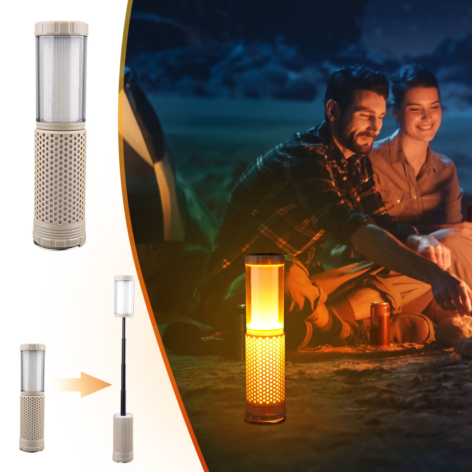 Qaailabf LED Camping Light | Type-C Rechargeable | Retractable Tent ...