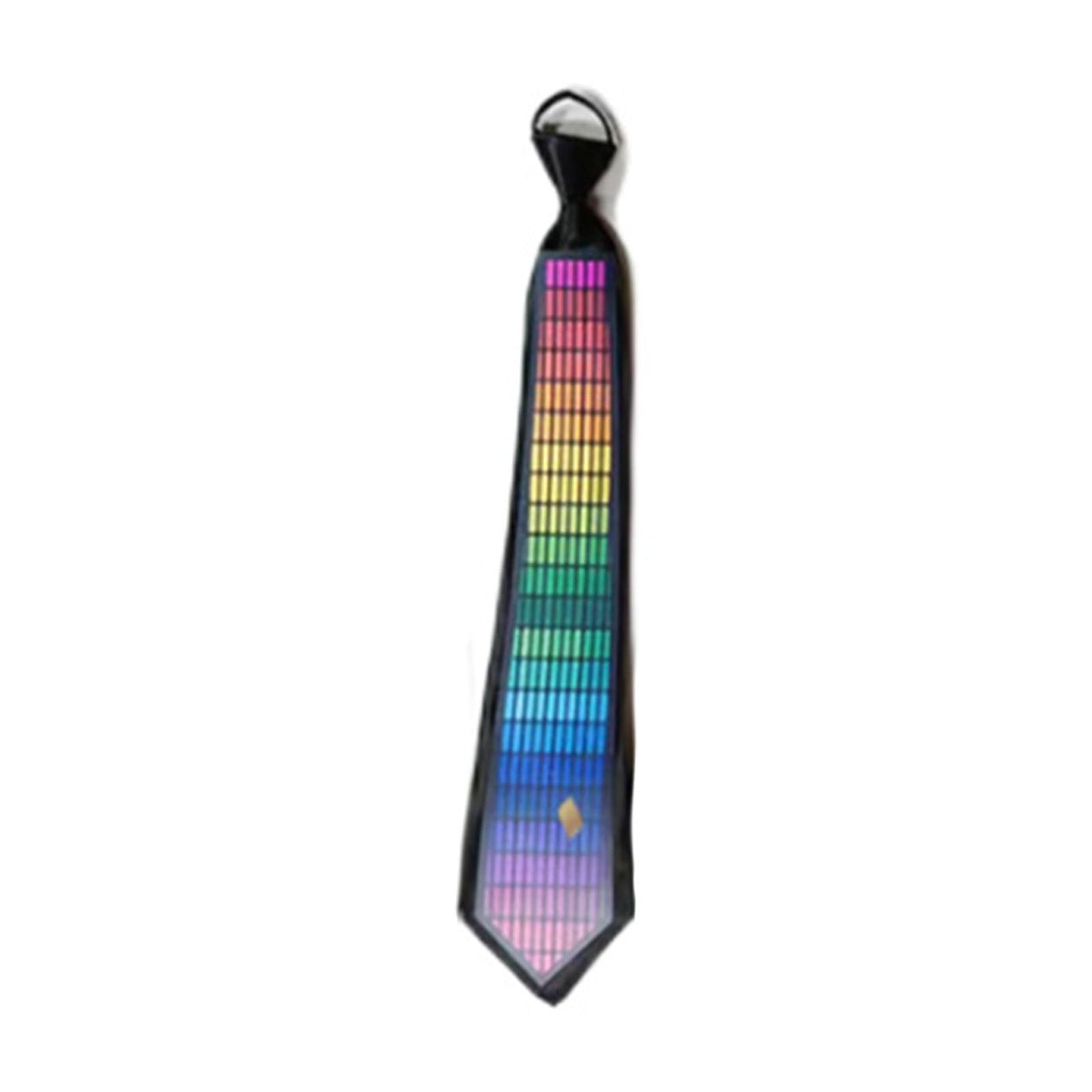 Qaailabf LED Sound Activated Light Up Tie | Luminous Cold Light Neck ...