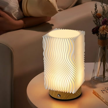 Cordless LED Table Lamp Set of 2, Portable Rechargeable Desk Lamp ...