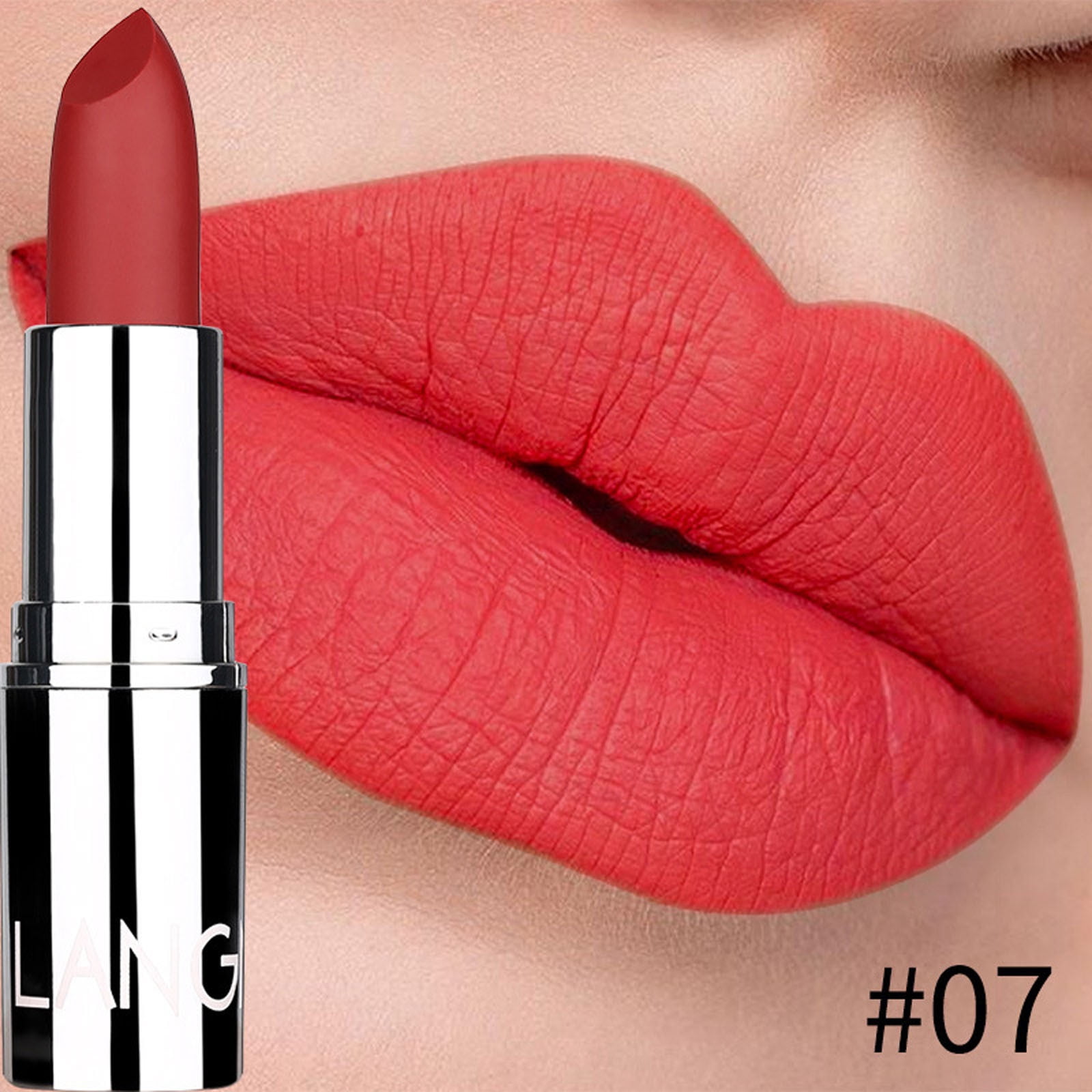 Qaailabf Langmanni Matte Lipstick Non-Stick Lip Makeup, 8 Shades ...