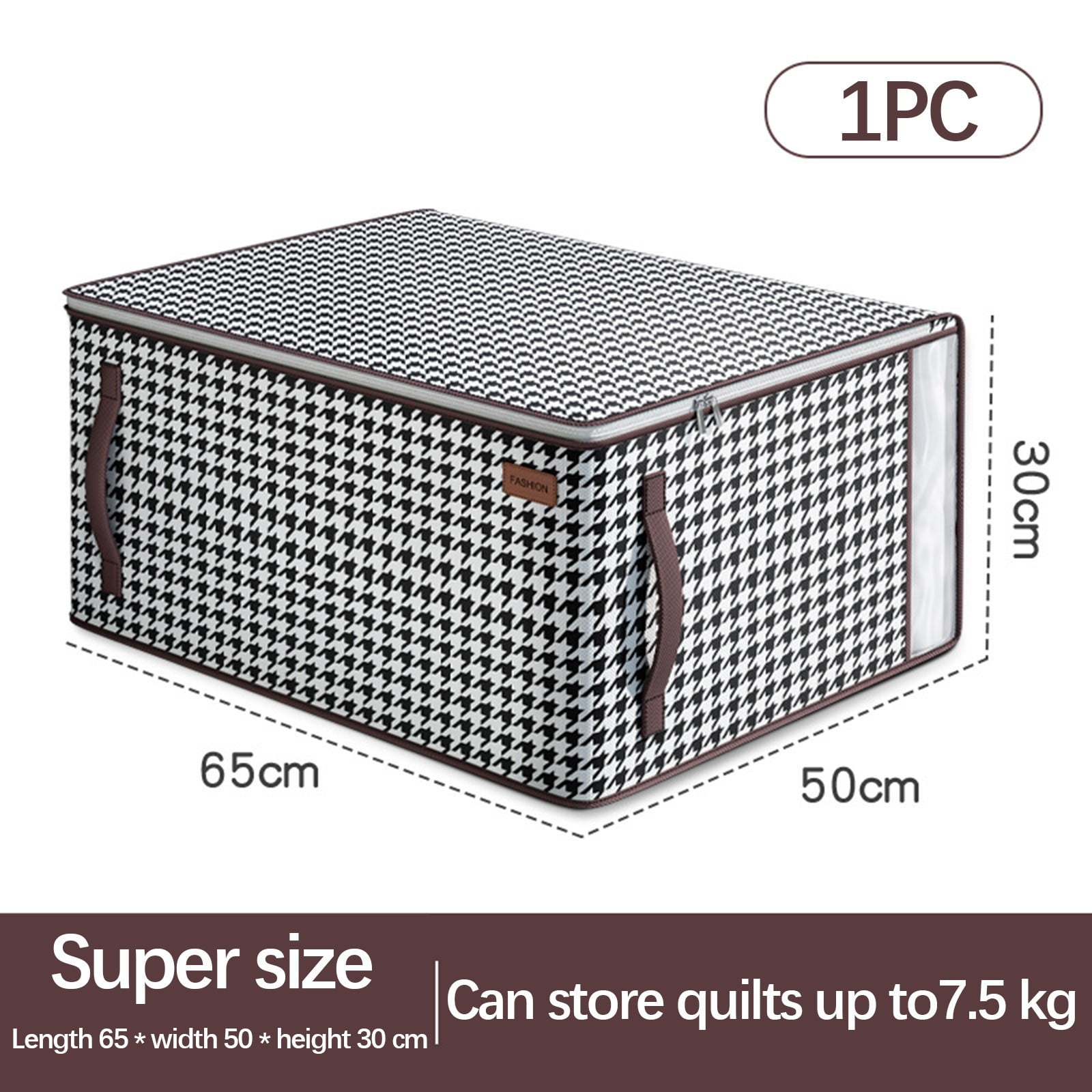 Qaailabf Large Capacity Clothes Storage Bag with Clear Window 15kg Load ...