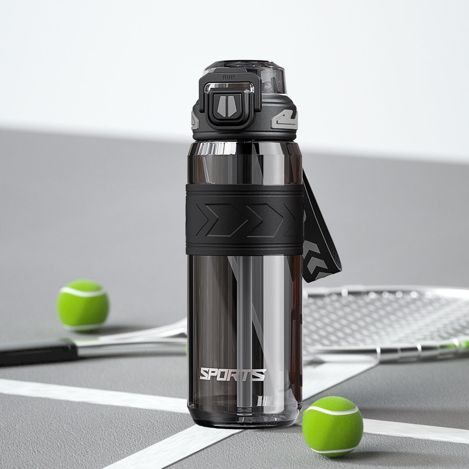 Qaailabf Large Capacity Sports Water Bottle with Straw | 910ml High Temperature Proof Plastic ...