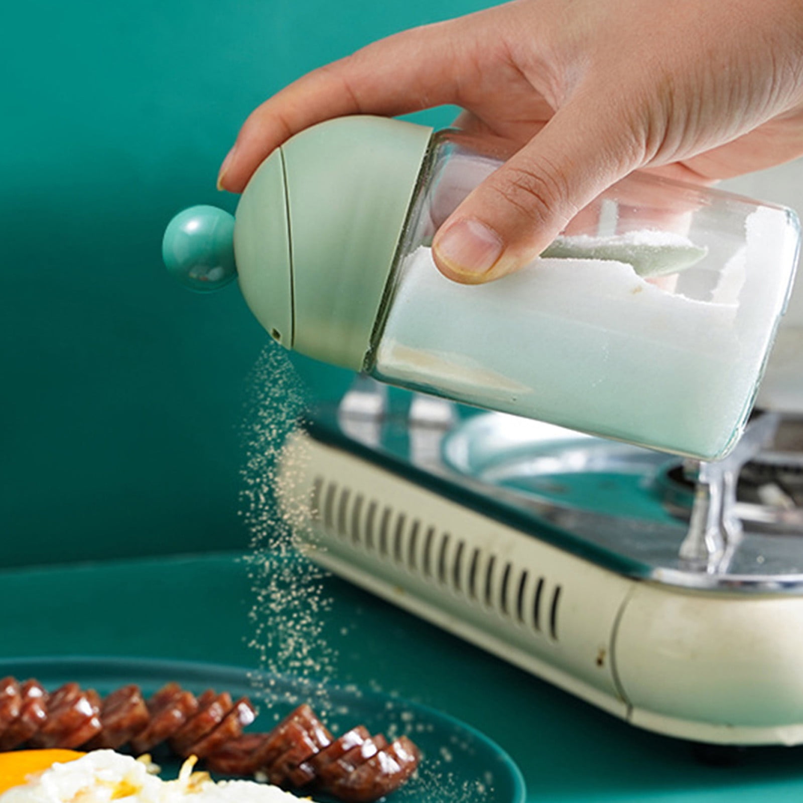 Qaailabf Large Glass Seasoning Jar with Sealed Leak-Proof Lid ...