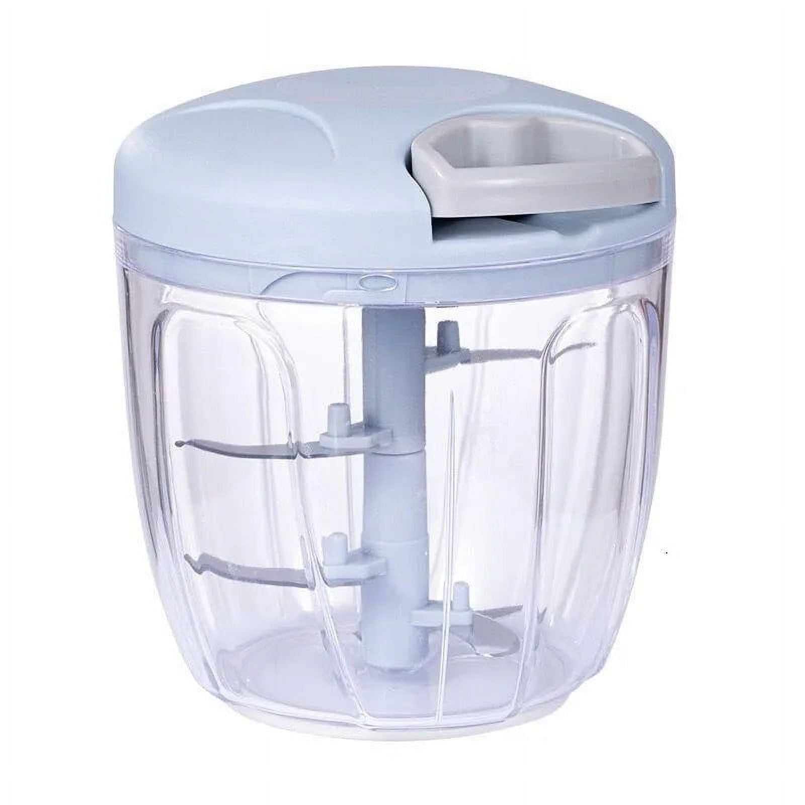 Qaailabf Manual Food Chopper 900ml Pull String Vegetable Processor with 420 Stainless Steel ...