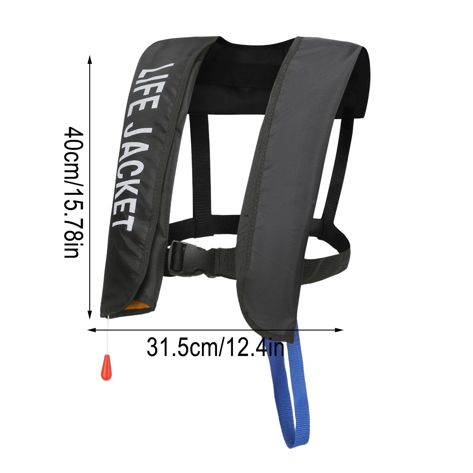 Qaailabf Manual Inflatable Life Vest for Adults | Reflective Strips ...