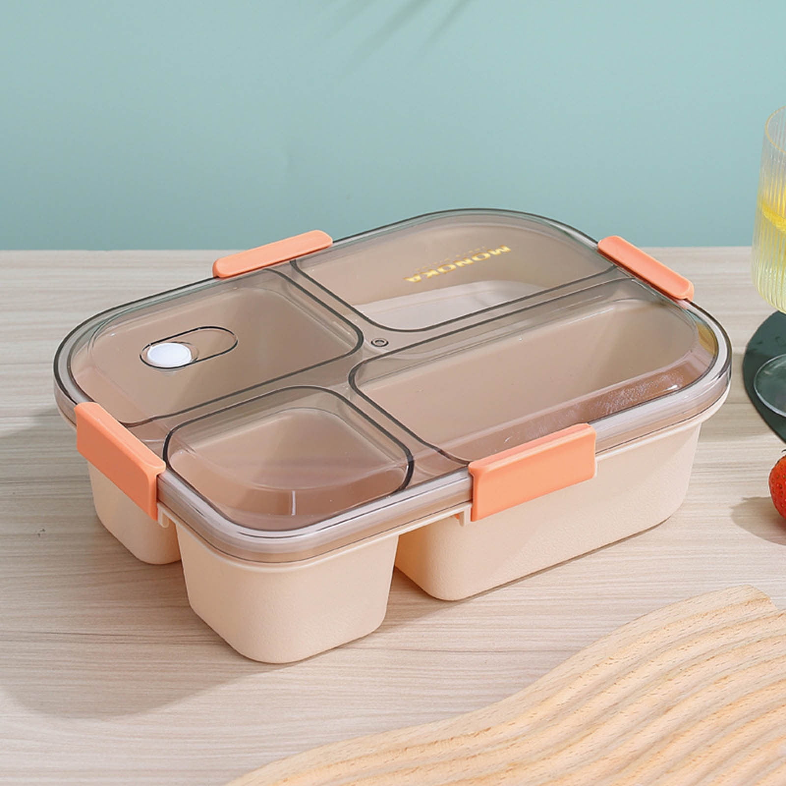 Qaailabf Microwavable Bento Lunch Box with Partition, Leak-Proof Food ...