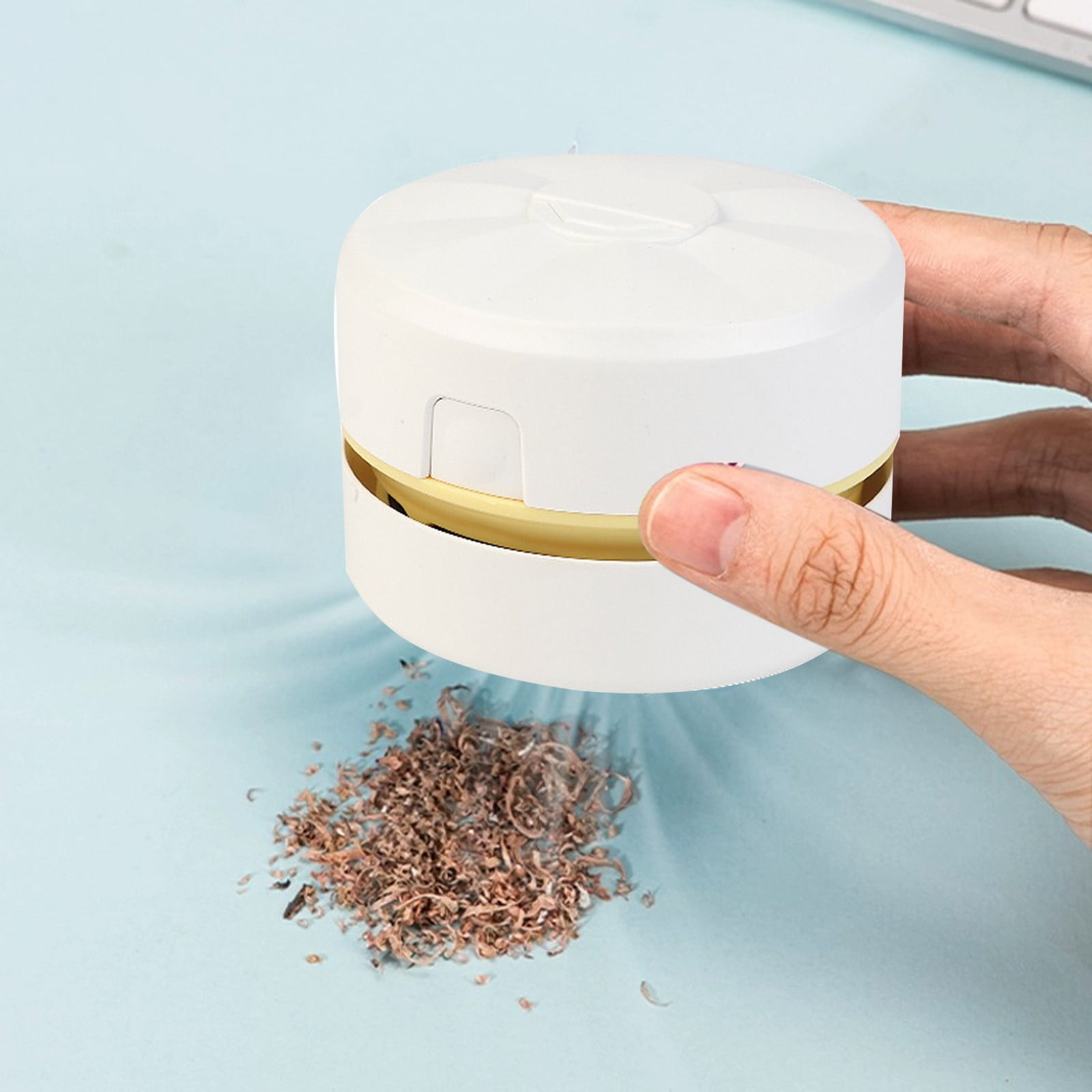 Qaailabf Mini Desktop Vacuum Cleaner | USB Rechargeable Table Duster ...