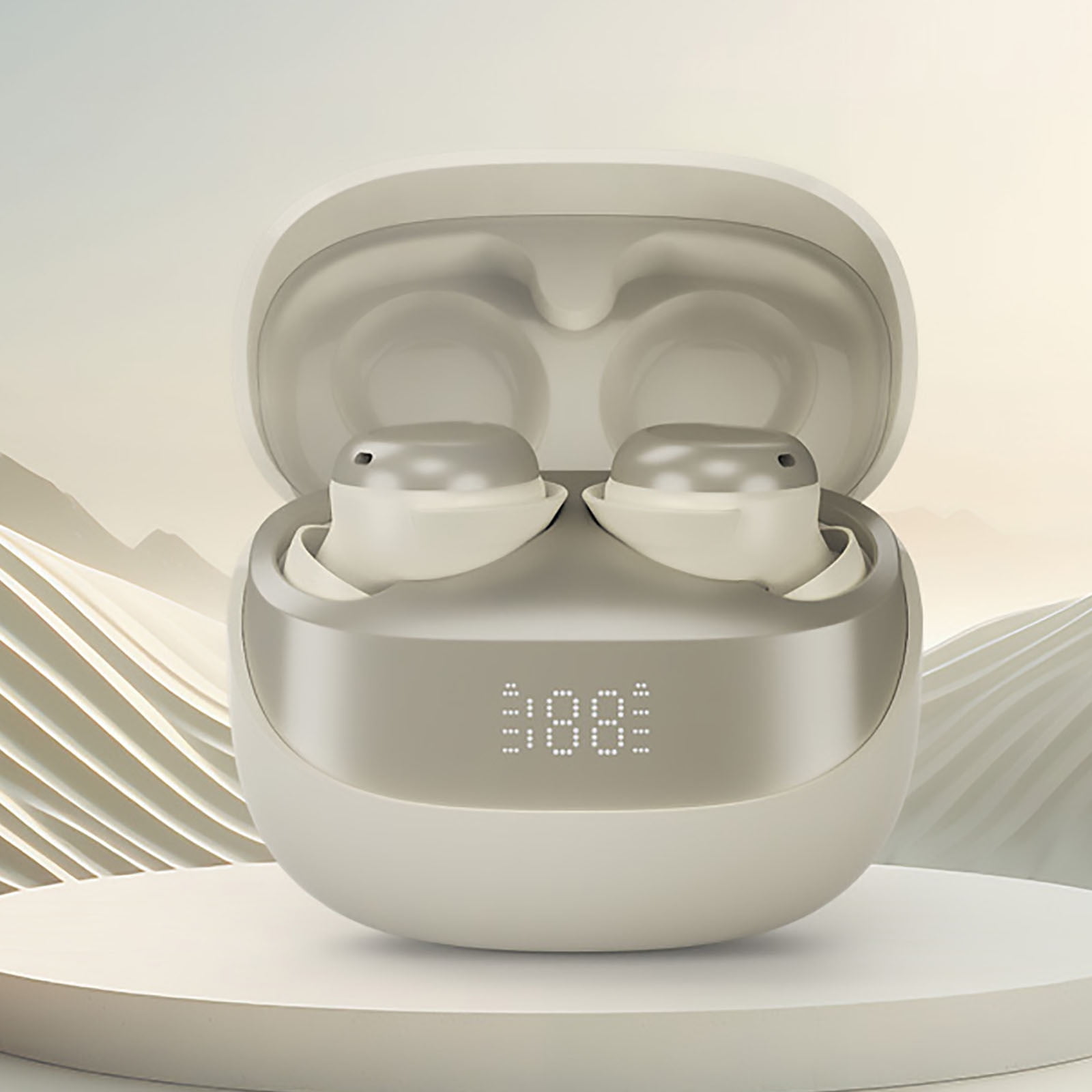 Qaailabf Mini Wireless Bluetooth Earphones 5.3 with Digital Battery ...