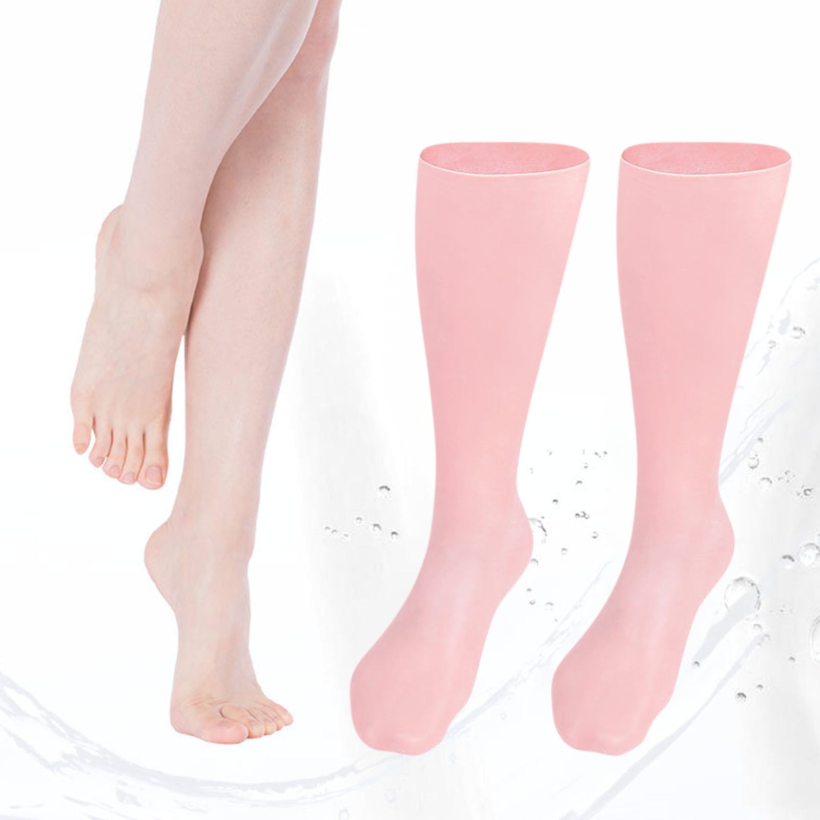 Qaailabf Moisturizing Gel Socks SEBS Material Reusable Foot Therapy Spa Treatment for Dry ...