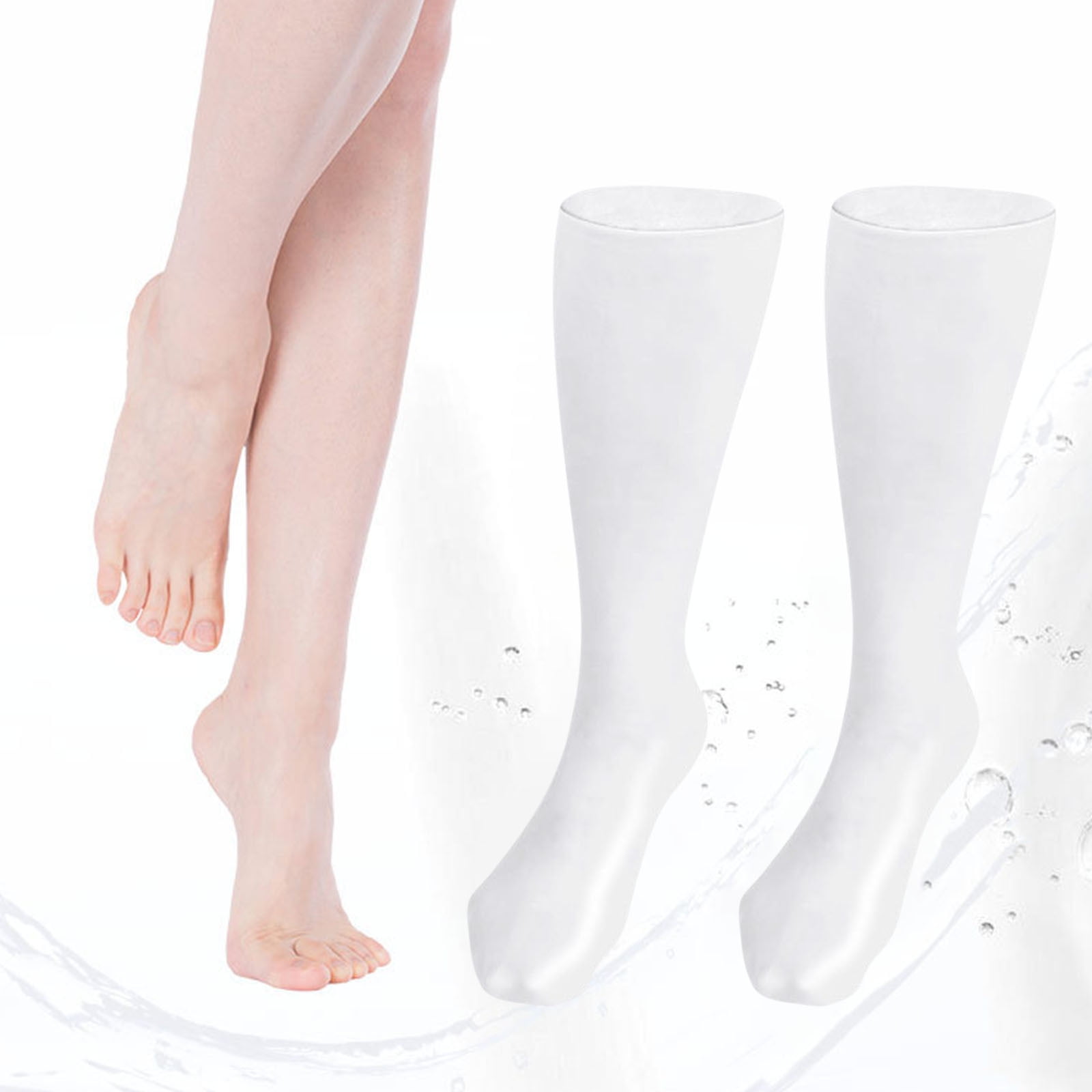 Qaailabf Moisturizing Gel Socks SEBS Material Reusable Foot Therapy Spa Treatment for Dry ...