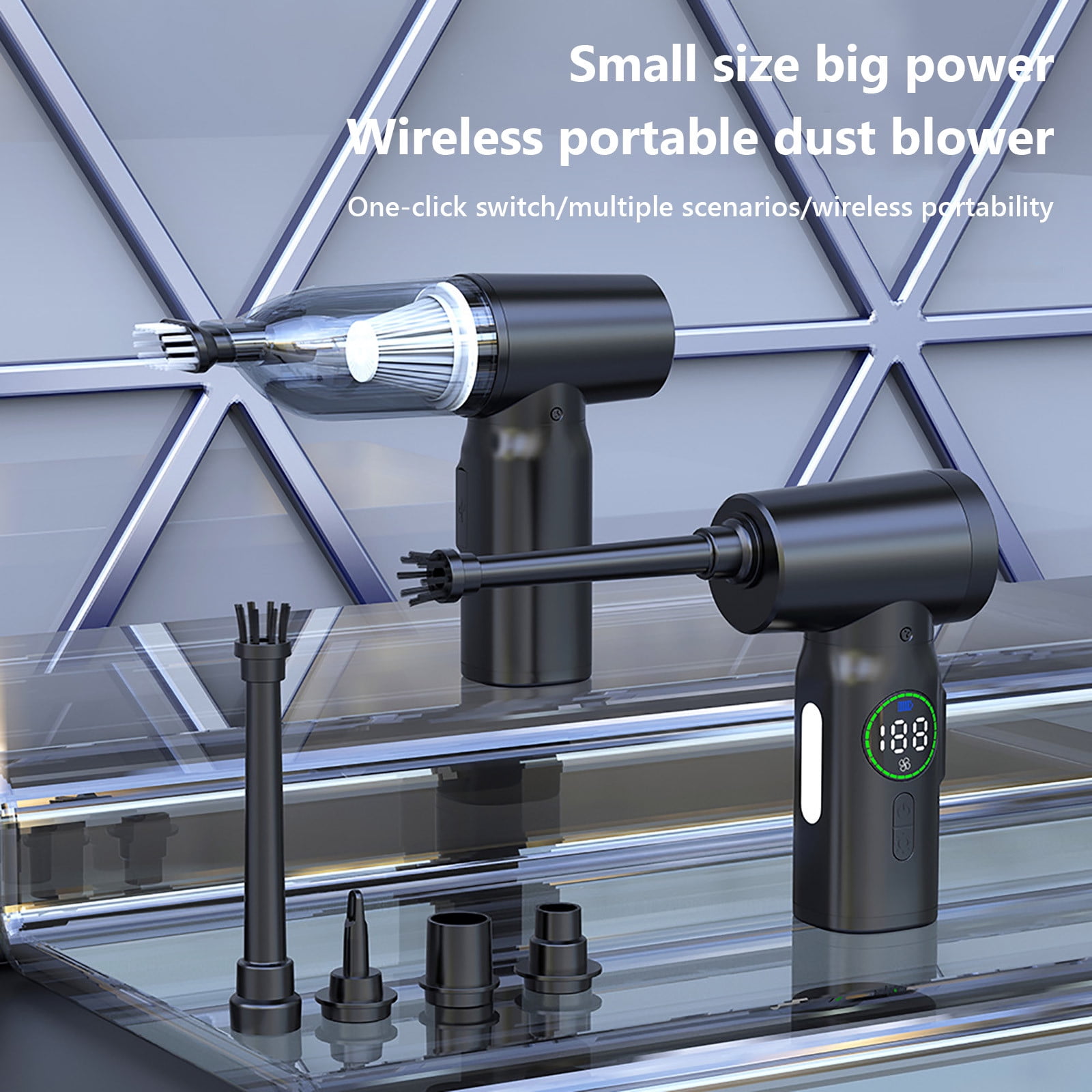 Car Vacuum Cleaner Wireless Handheld | 3-in-1 Suction & Blower ...