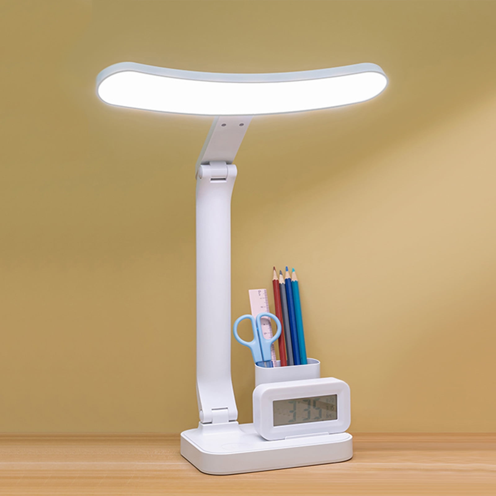 Qaailabf Multifunctional Eye Protection Desk Lamp with Pen Holder ...