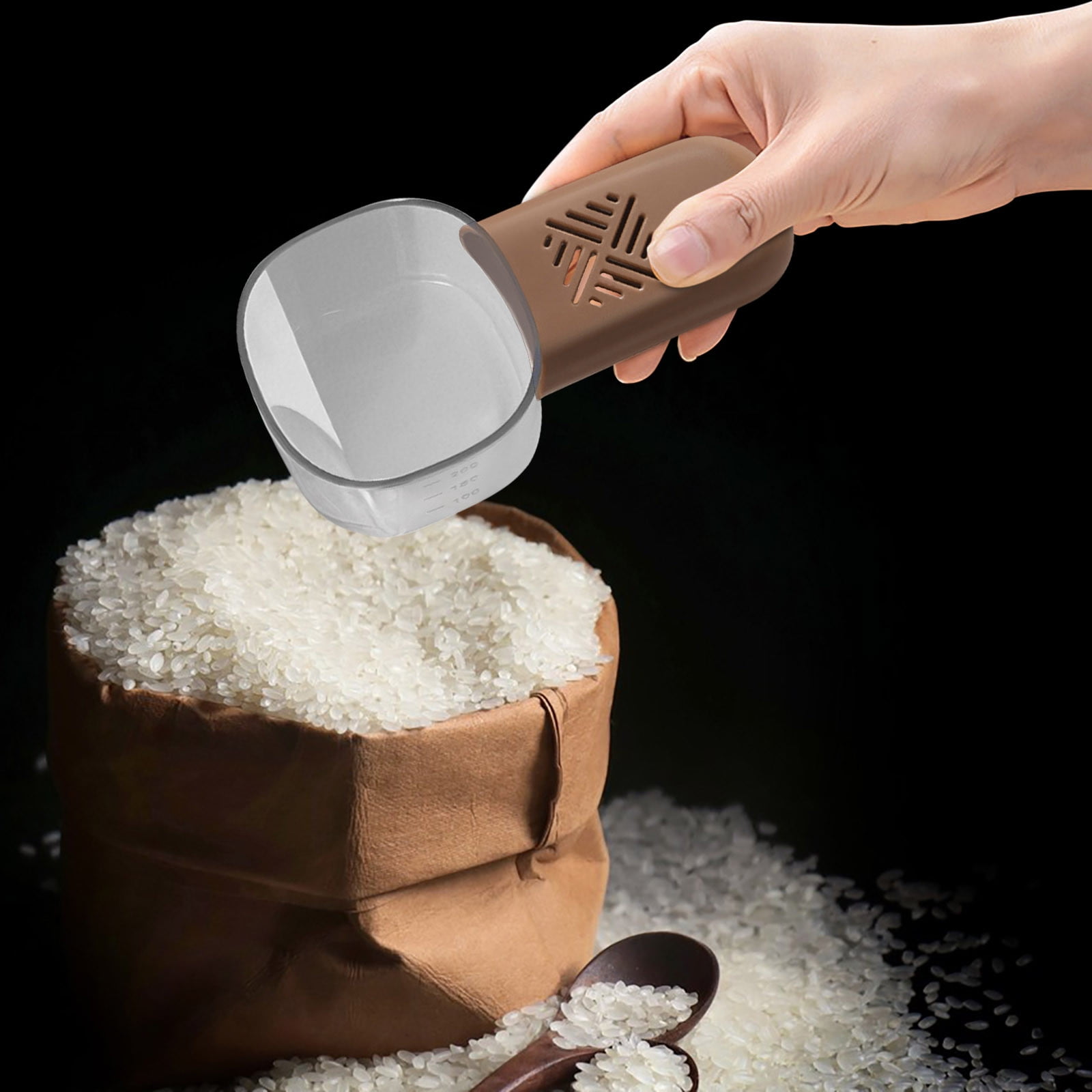 Qaailabf Multifunctional Rice Measuring Spoon Food Grade Plastic ...