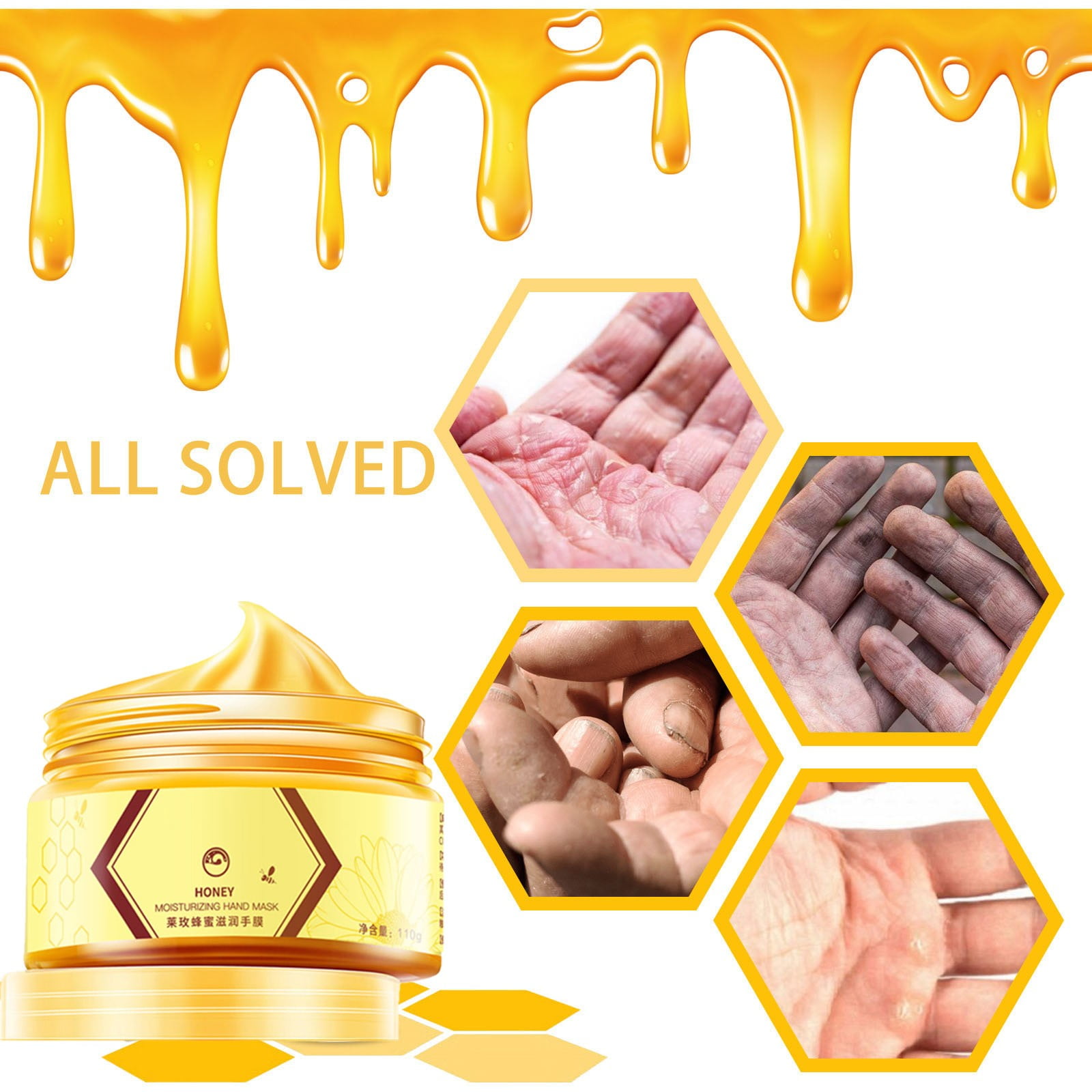 Qaailabf Natural Milk Hand Wax Treatment Mask 110g, Moisturizing Hand ...
