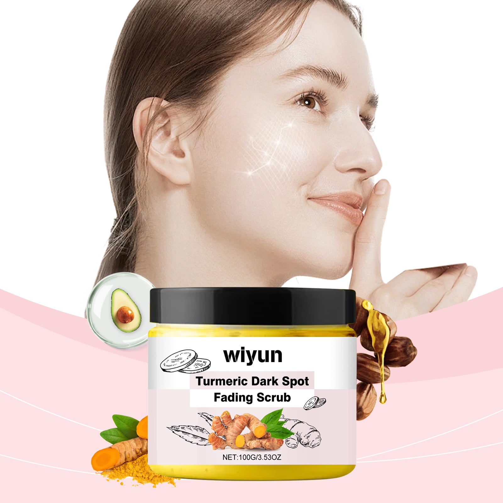 Qaailabf Natural Turmeric Dark Spot Fading Body Scrub 100g ...