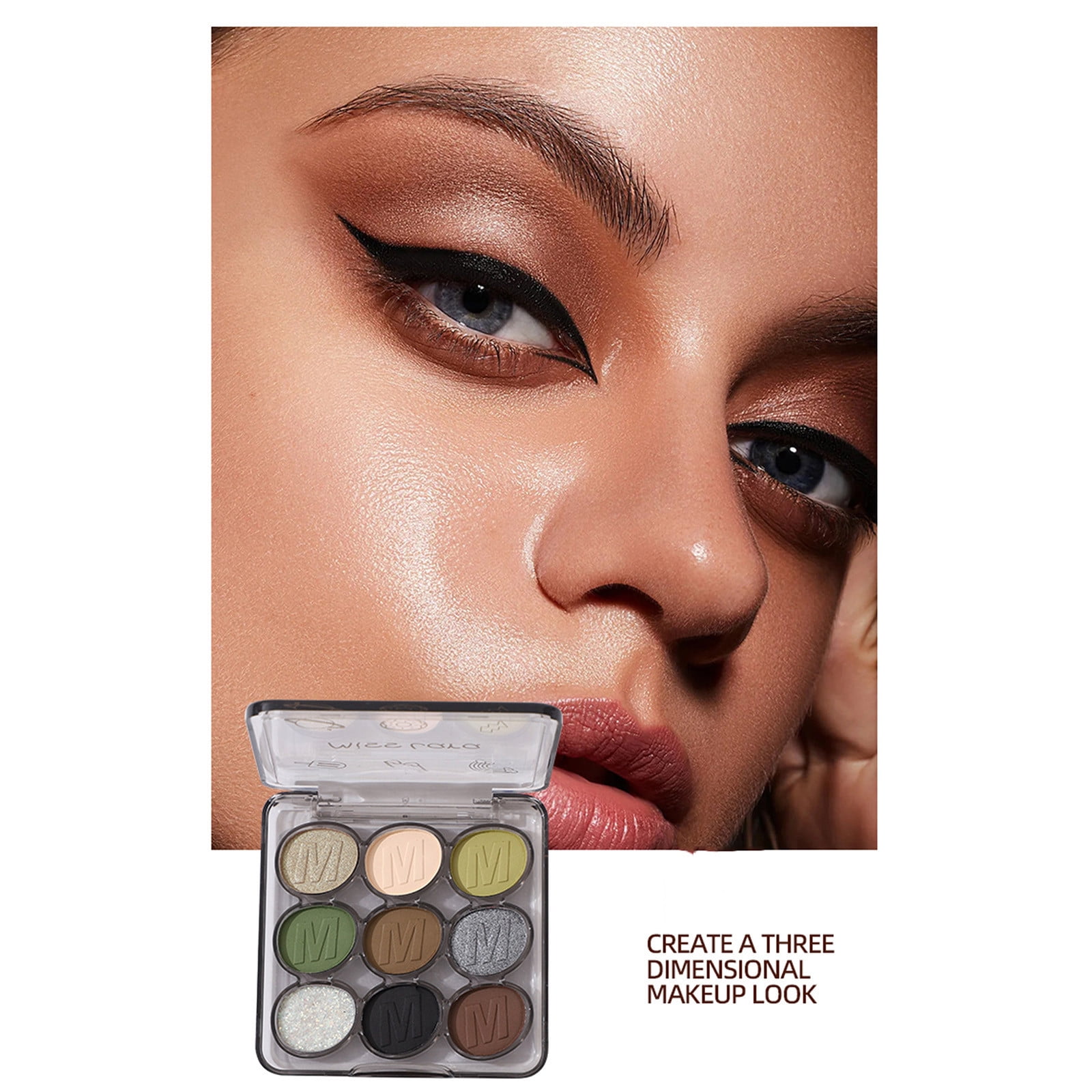 Qaailabf Nine-Color Matte and Pearlescent Eyeshadow Palette - Long ...