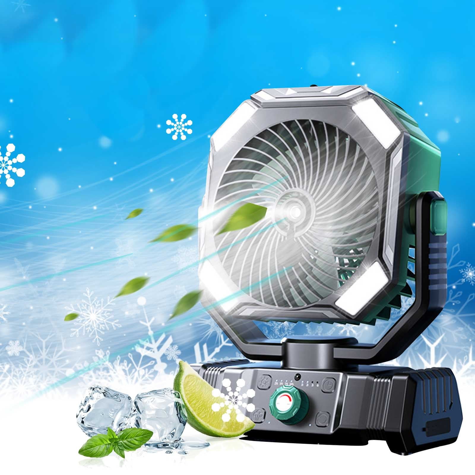 Qaailabf Outdoor Camping Portable Electric Fan | USB Rechargeable ...