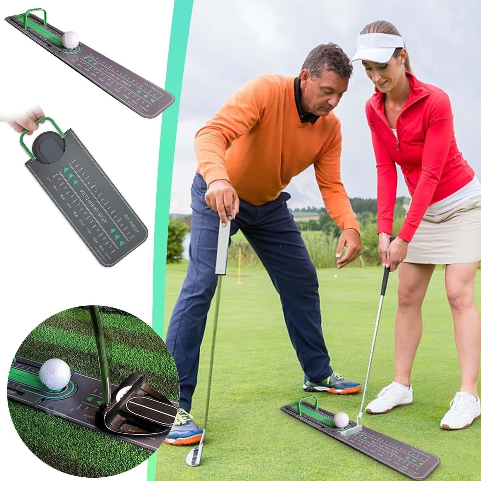 Qaailabf Precision Distance Putting Drill: Golf Putting Alignment Rail ...