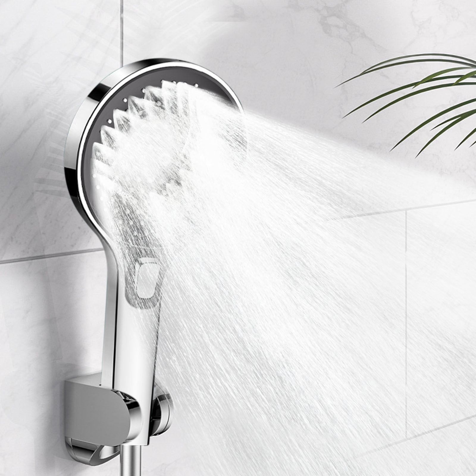Qaailabf Pressurized Handheld Shower Head with 13CM Large Panel, 3 ...