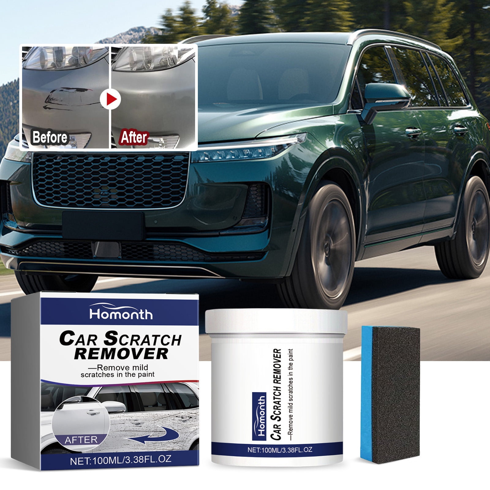 Qaailabf Professional Car Scratch Repair Kit 100ml with Polish and ...