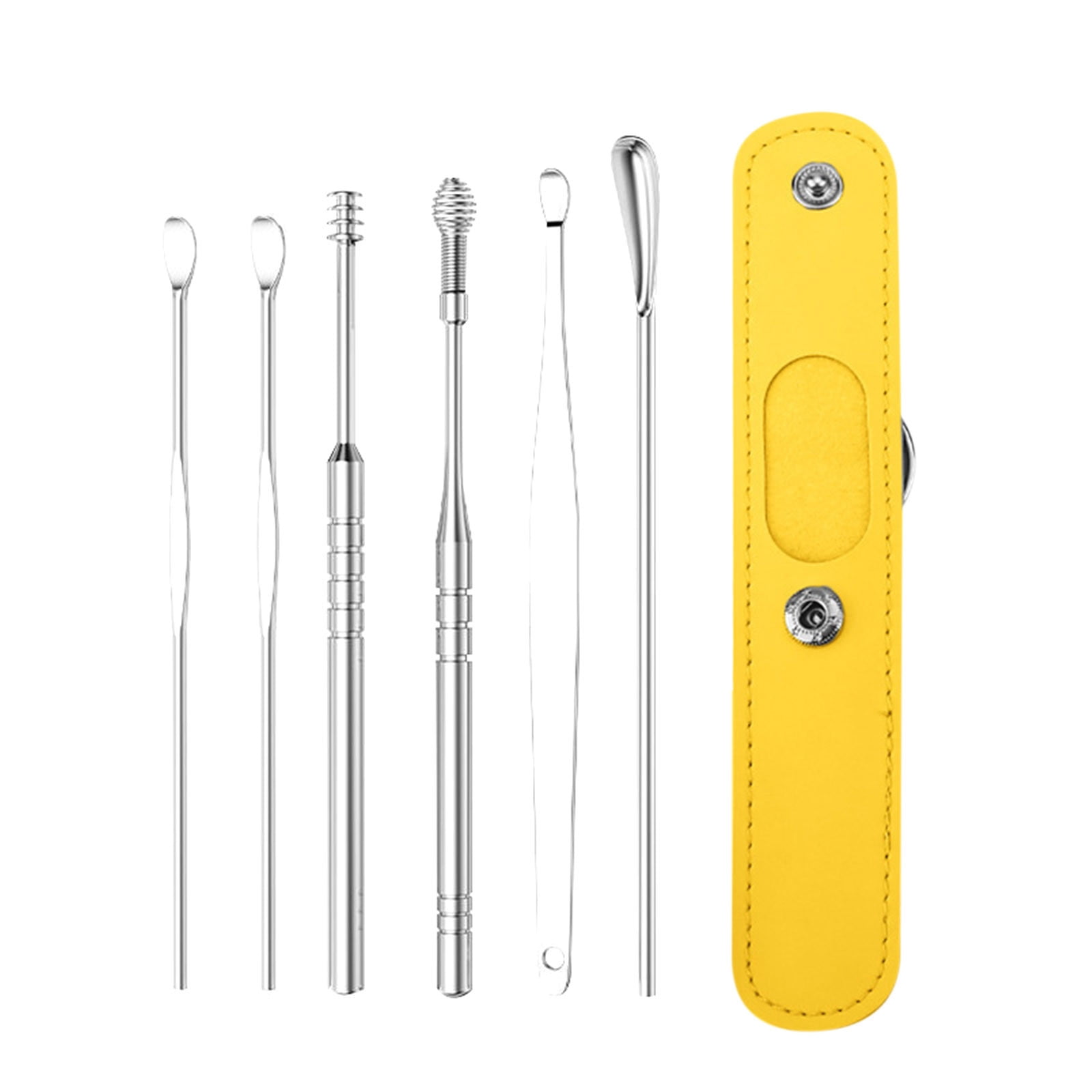 Qaailabf Professional Ear Cleaning Kit 6-Piece Set Premium Stainless ...