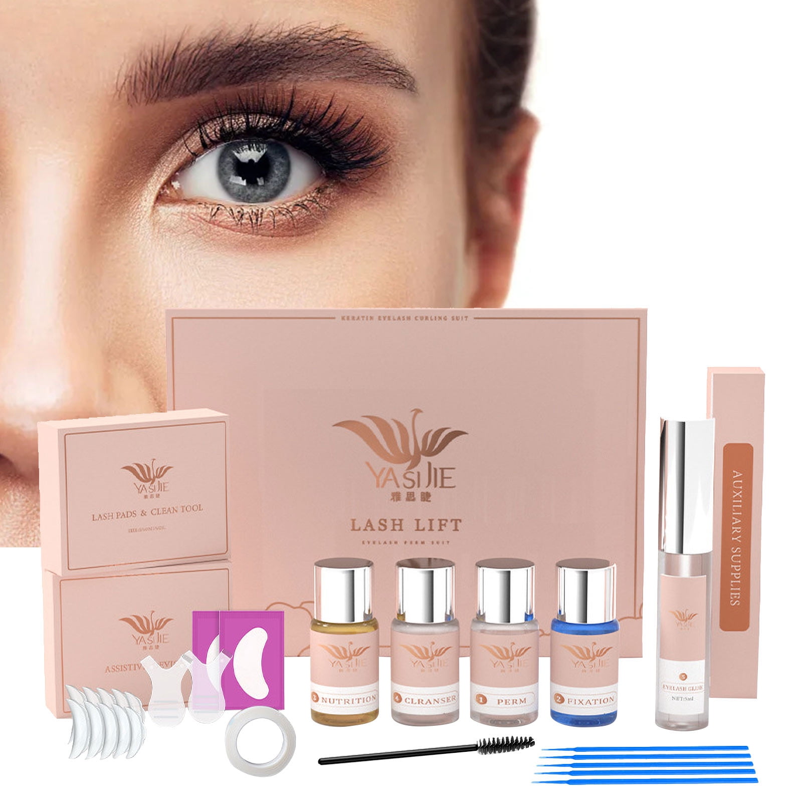 Qaailabf Professional Eyelash Lift and Perm Kit 27ml Complete Set ...