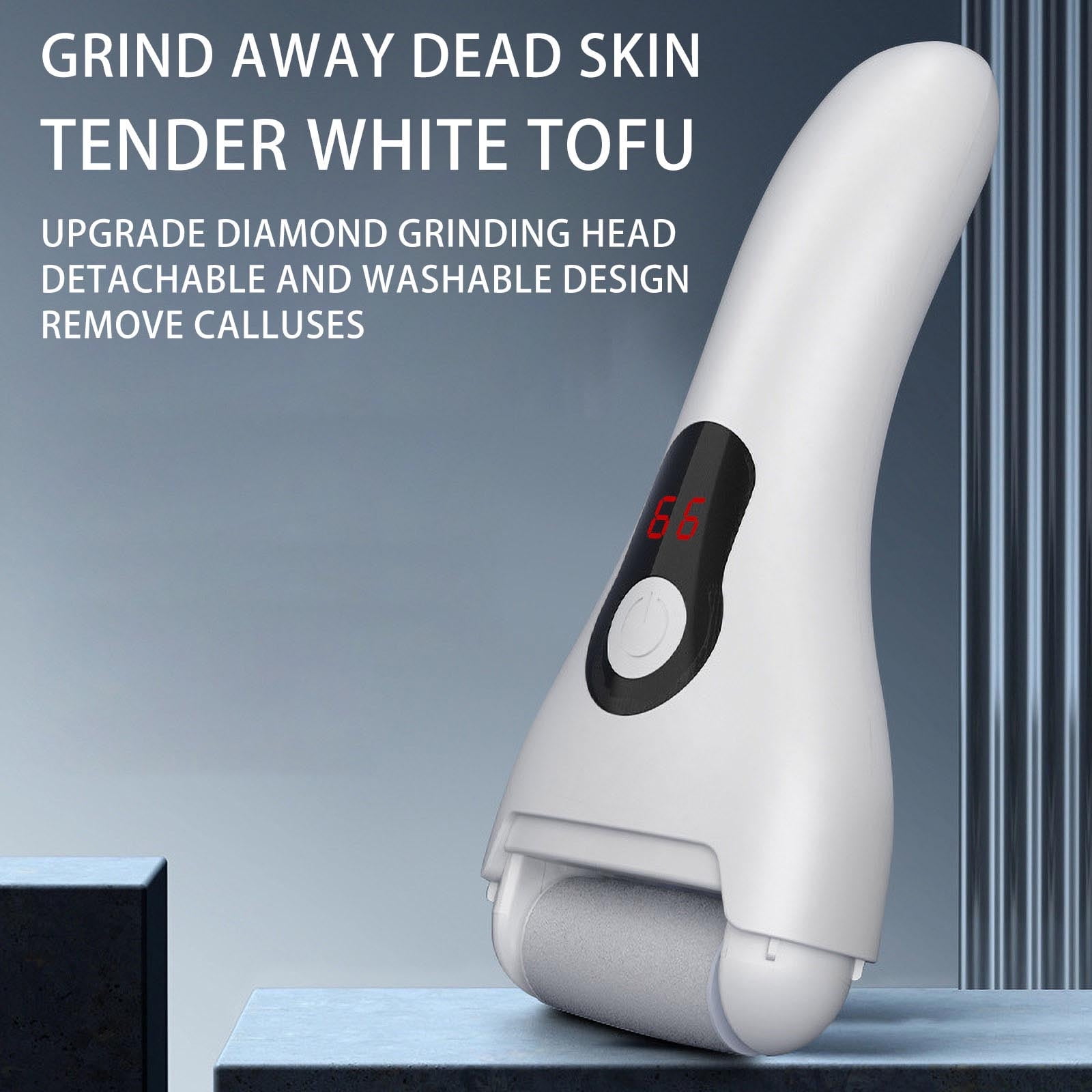 Qaailabf Rechargeable Foot Callus Remover Kit with 3 Grinding Heads ...