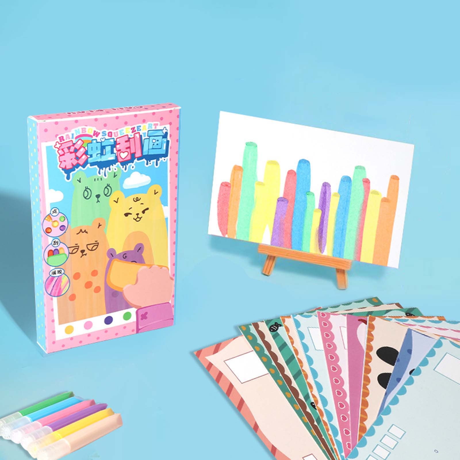 Qaailabf Scratch Art Kit for Kids Ages 6+ | Interactive DIY Drawing Set ...