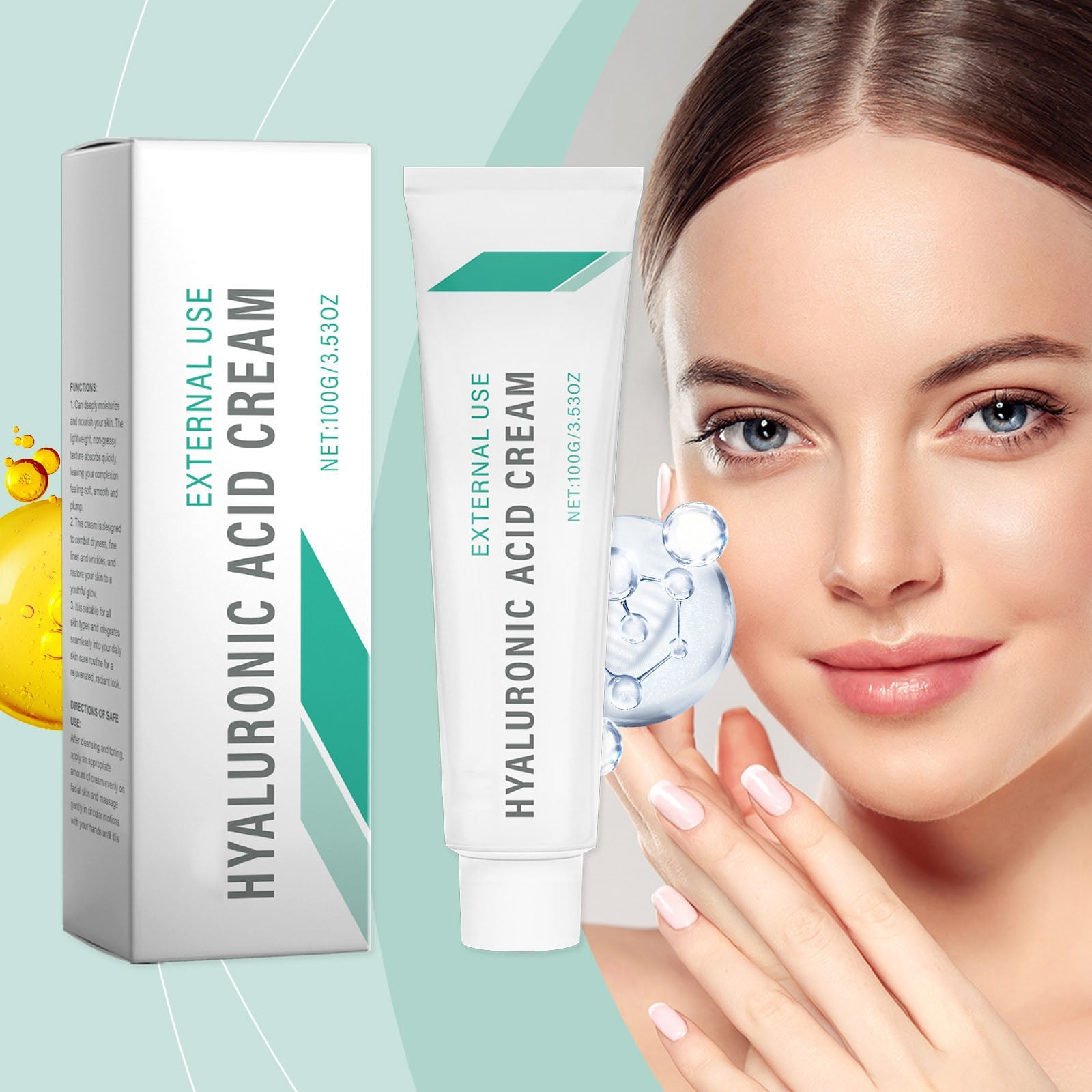 Qaailabf Sodium Hyaluronate Face Cream 100g Professional Moisturizing ...