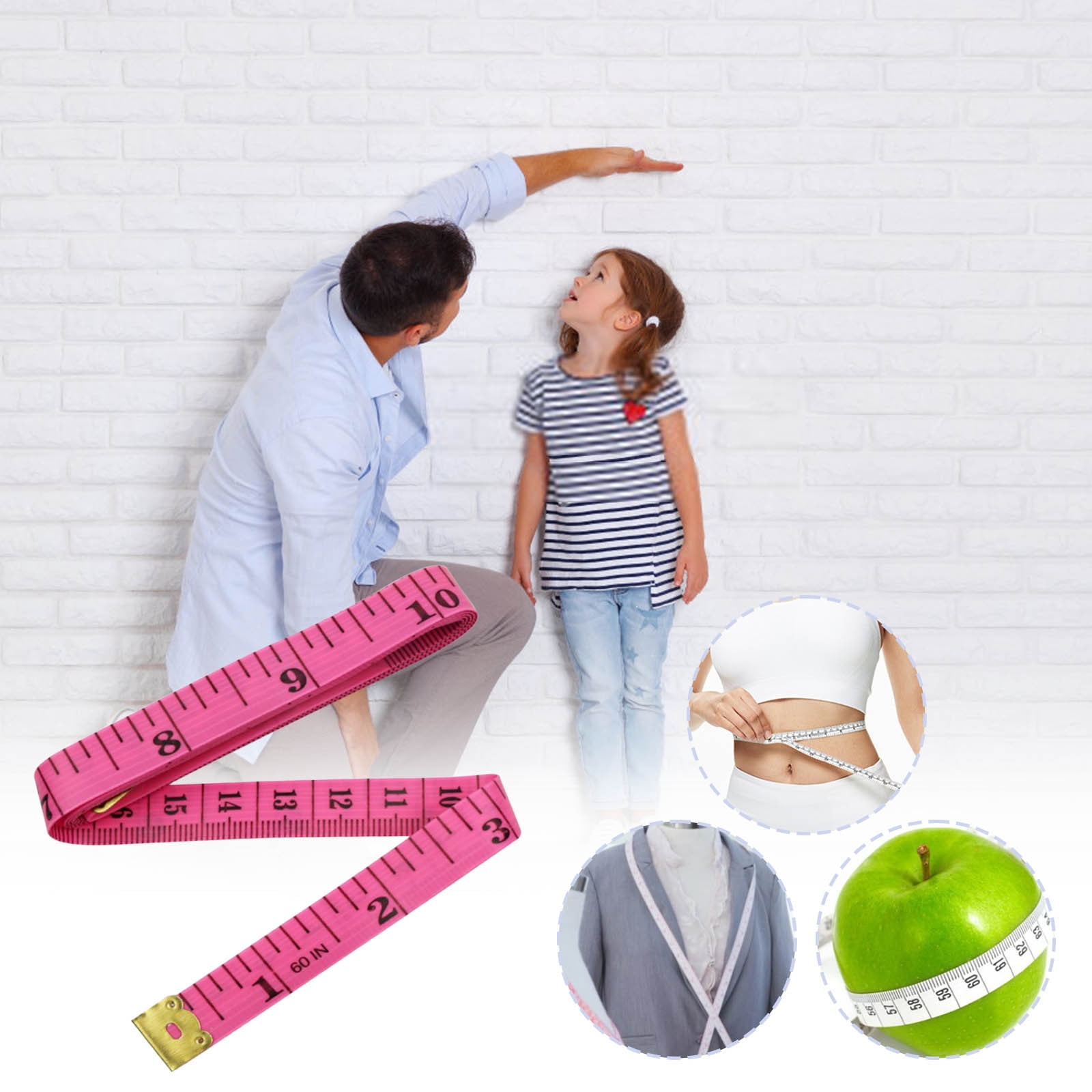 Qaailabf Soft Vinyl Measuring Tape for Sewing 60-Inch/150cm Flexible ...