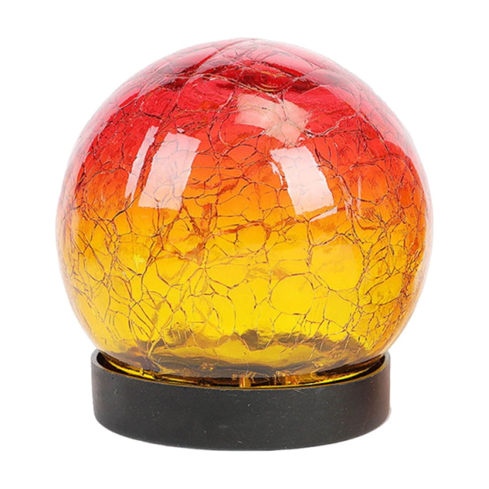 Qaailabf Solar Glass Ball Garden Light, Color Changing Cracked Globe ...