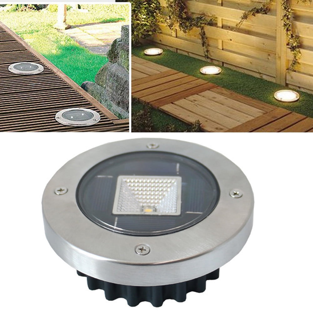 Qaailabf Solar Ground Lights Outdoor Waterproof IP44 Stainless Steel ...