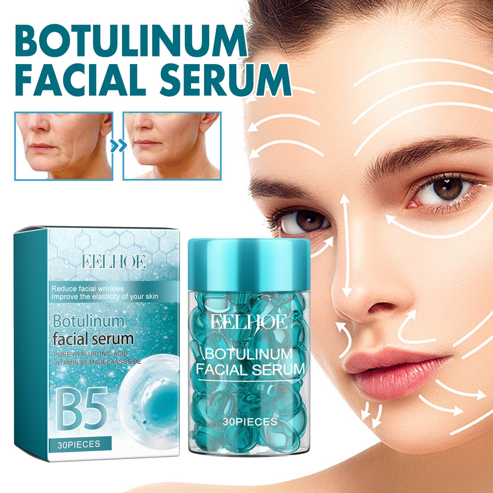 Qaailabf Botulinum Facial Serum B5 | Hyaluronic Acid Capsules | Anti ...