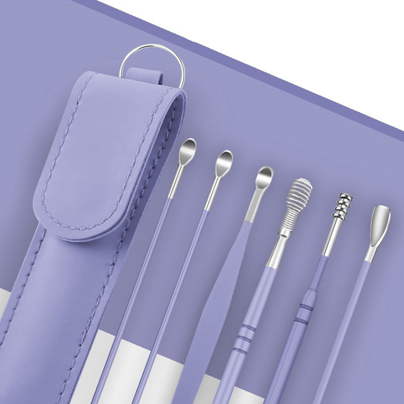 Qaailabf Stainless Steel Ear Cleaning Kit 2024 - 6-Piece Portable ...