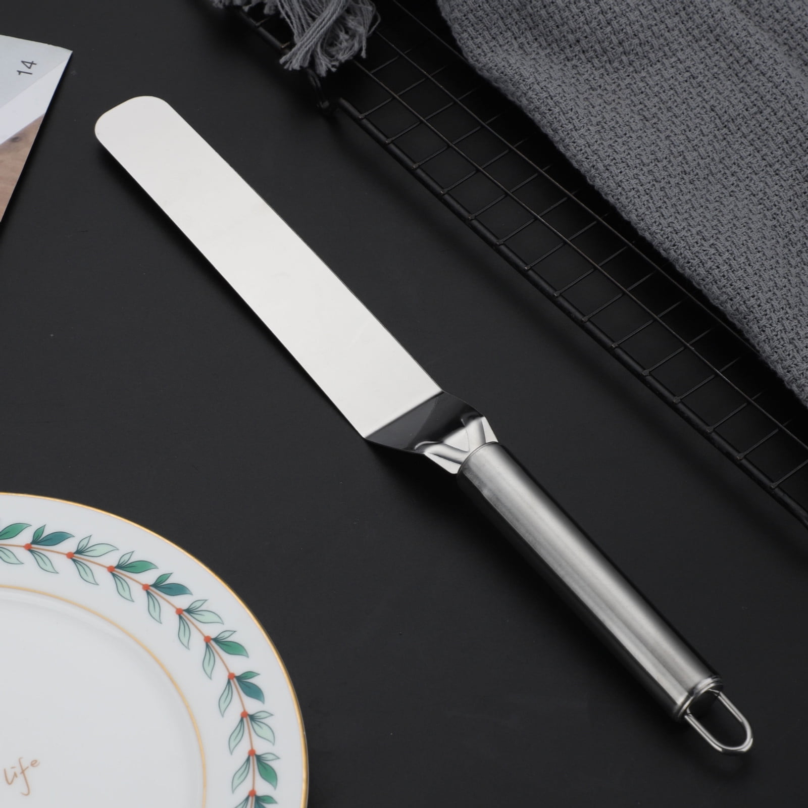 Qaailabf Stainless steel buttercream spatula set, baking tools, birthday cake laminating knife ...