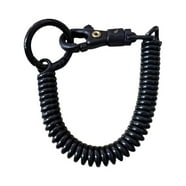 Uxcell Retractable Coil Spring Keychain Clasp with Key Ring 260mm, 1 ...