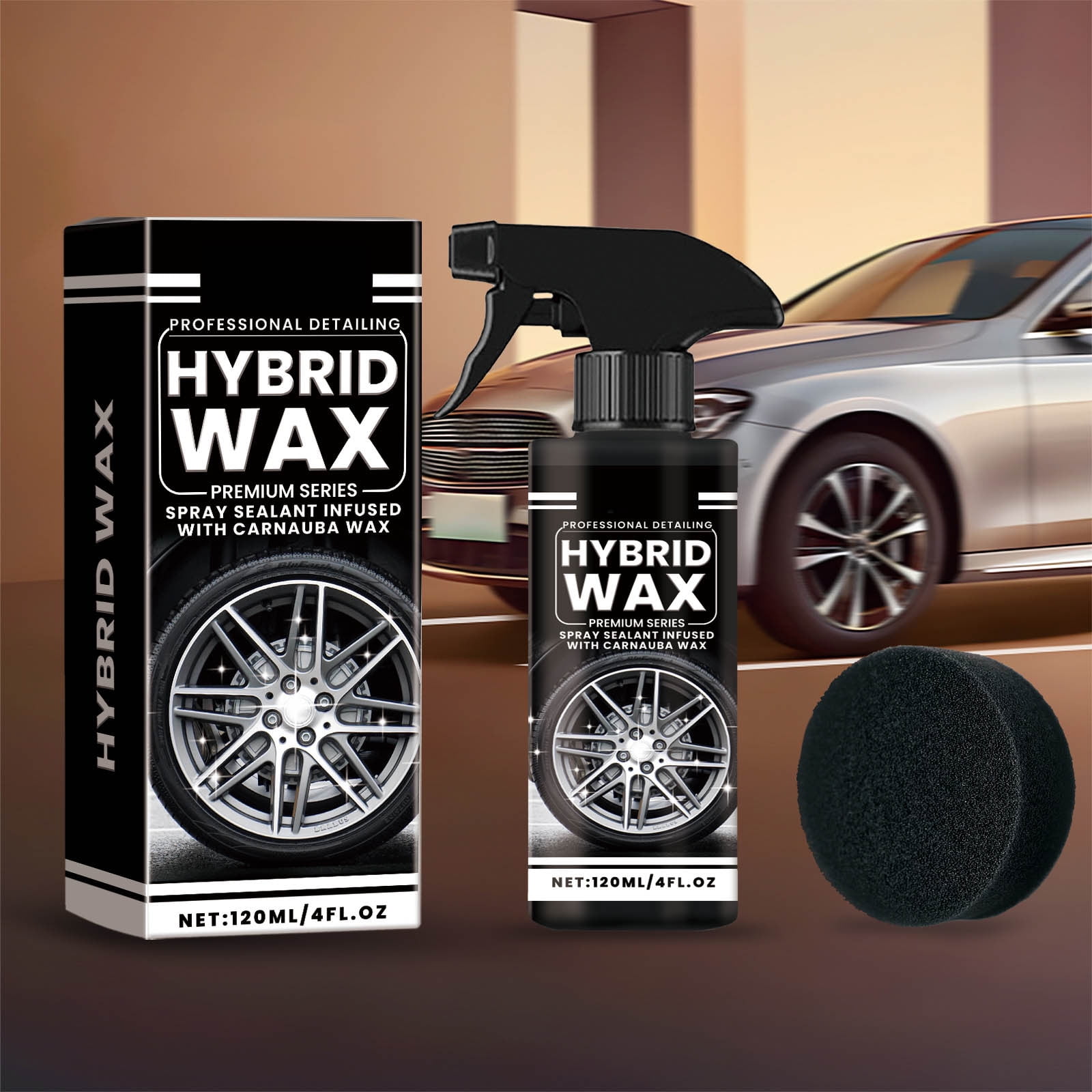 Qaailabf Tire Gloss Spray & Car Paint Coating 120ml - High Protection ...