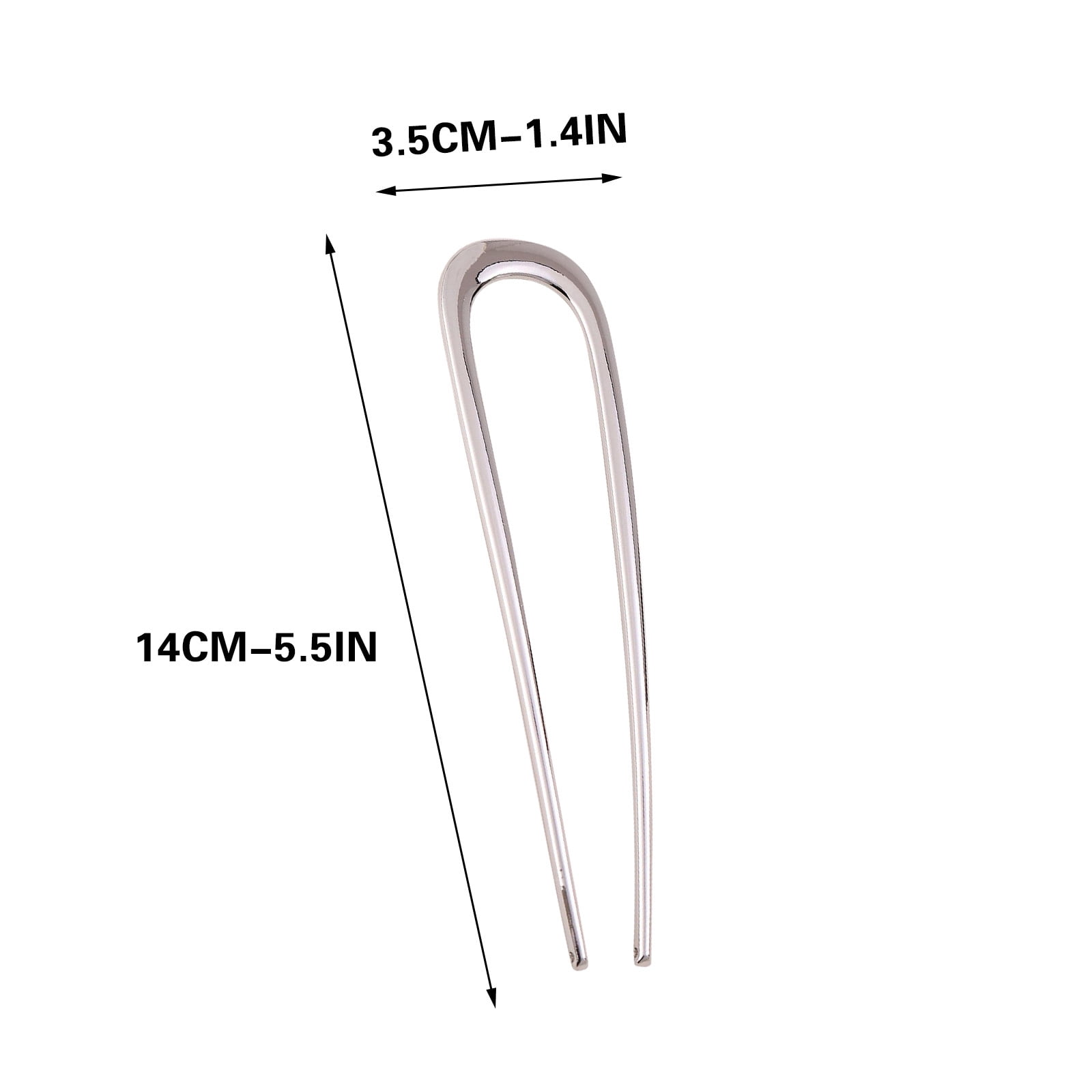 Qaailabf U-Shaped Double Prong Hair Fork Pins Classic French Twist ...