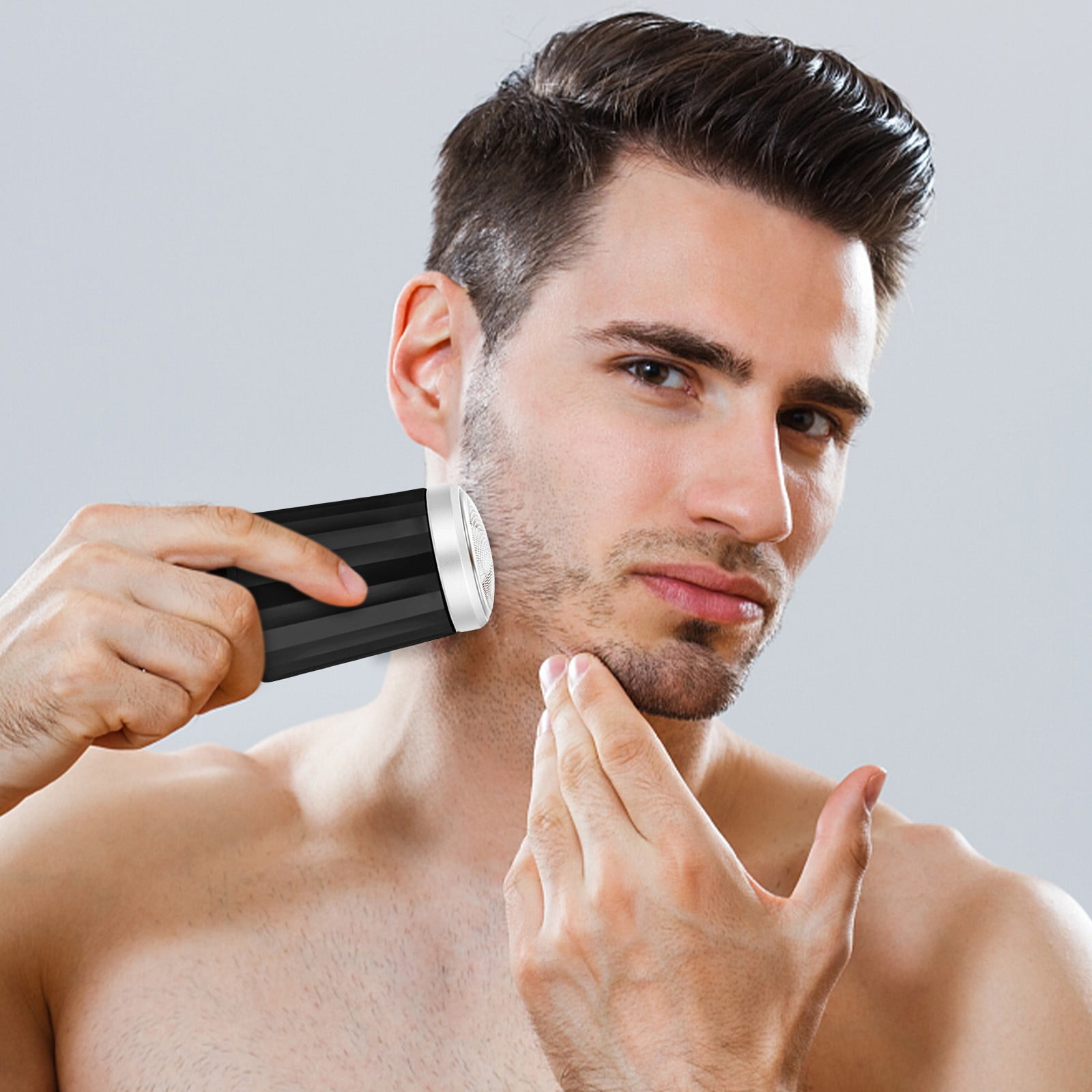 Qaailabf USB Rechargeable Electric Shaver for Men, Portable Mini Face ...