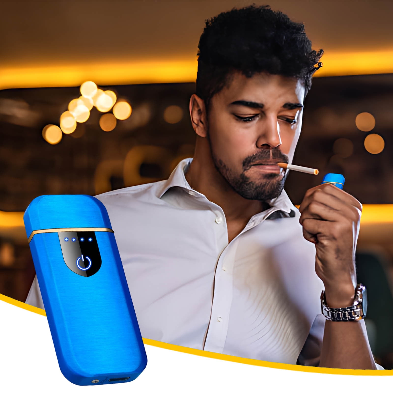 Qaailabf USB Rechargeable Windproof Electric Plasma Arc Lighter with ...