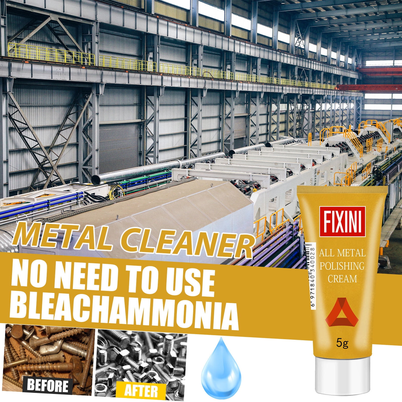 Qaailabf Ultimate Stainless Steel Metal Polishing Cream, 5g - Removes ...