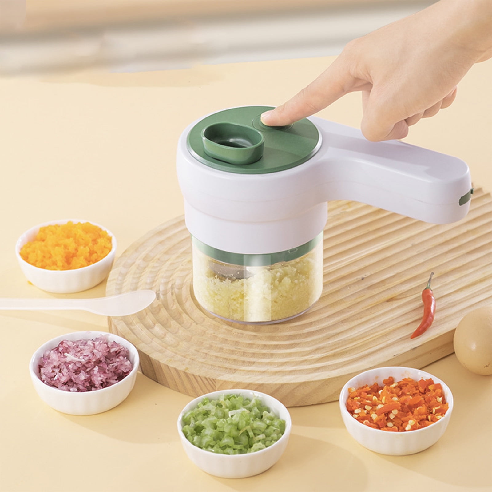 Qaailabf Wireless Handheld Electric Vegetable Chopper, Multifunctional ...