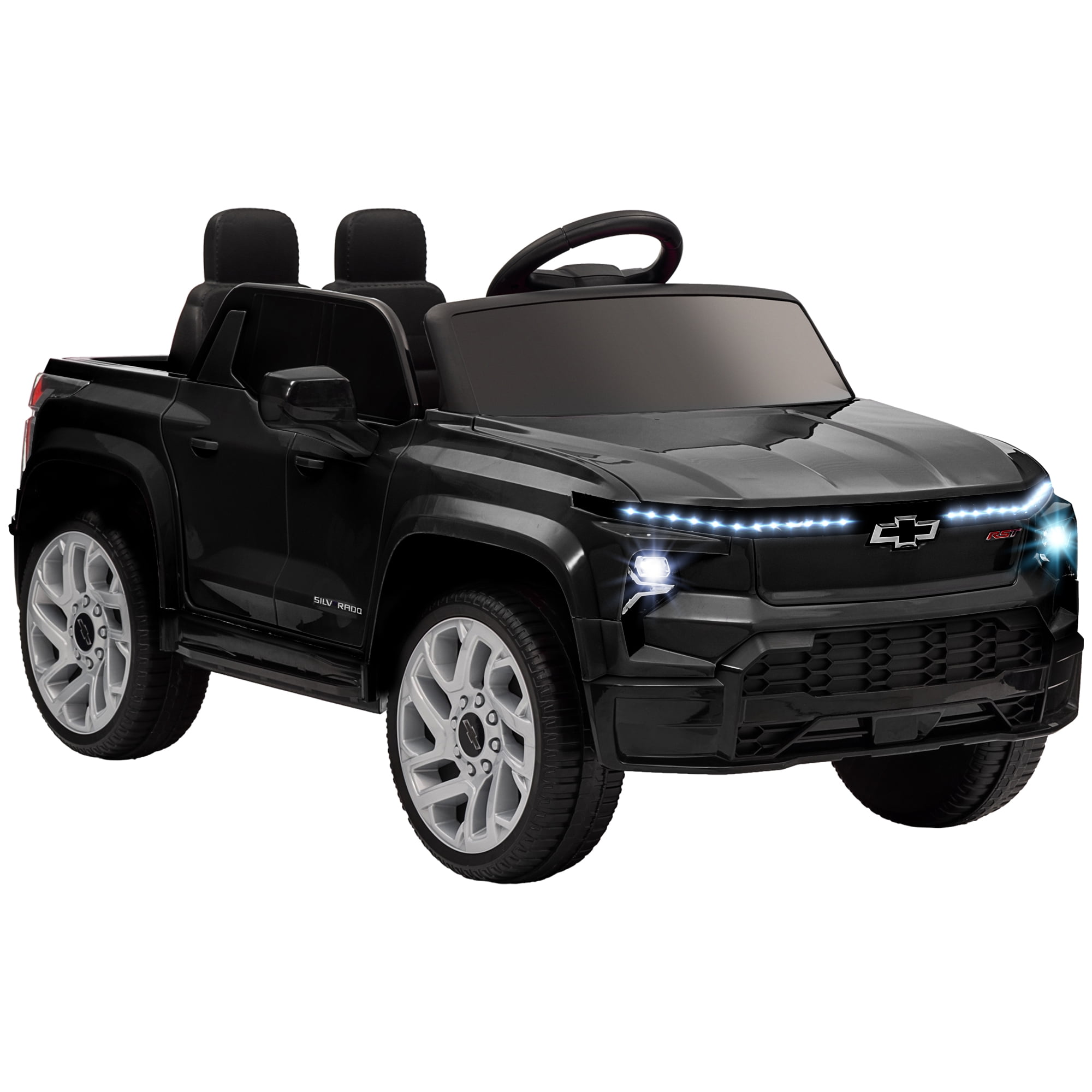 Qaba 12V Kids Electric Car, Chevrolet Silverado EV RST Licensed Ride on ...