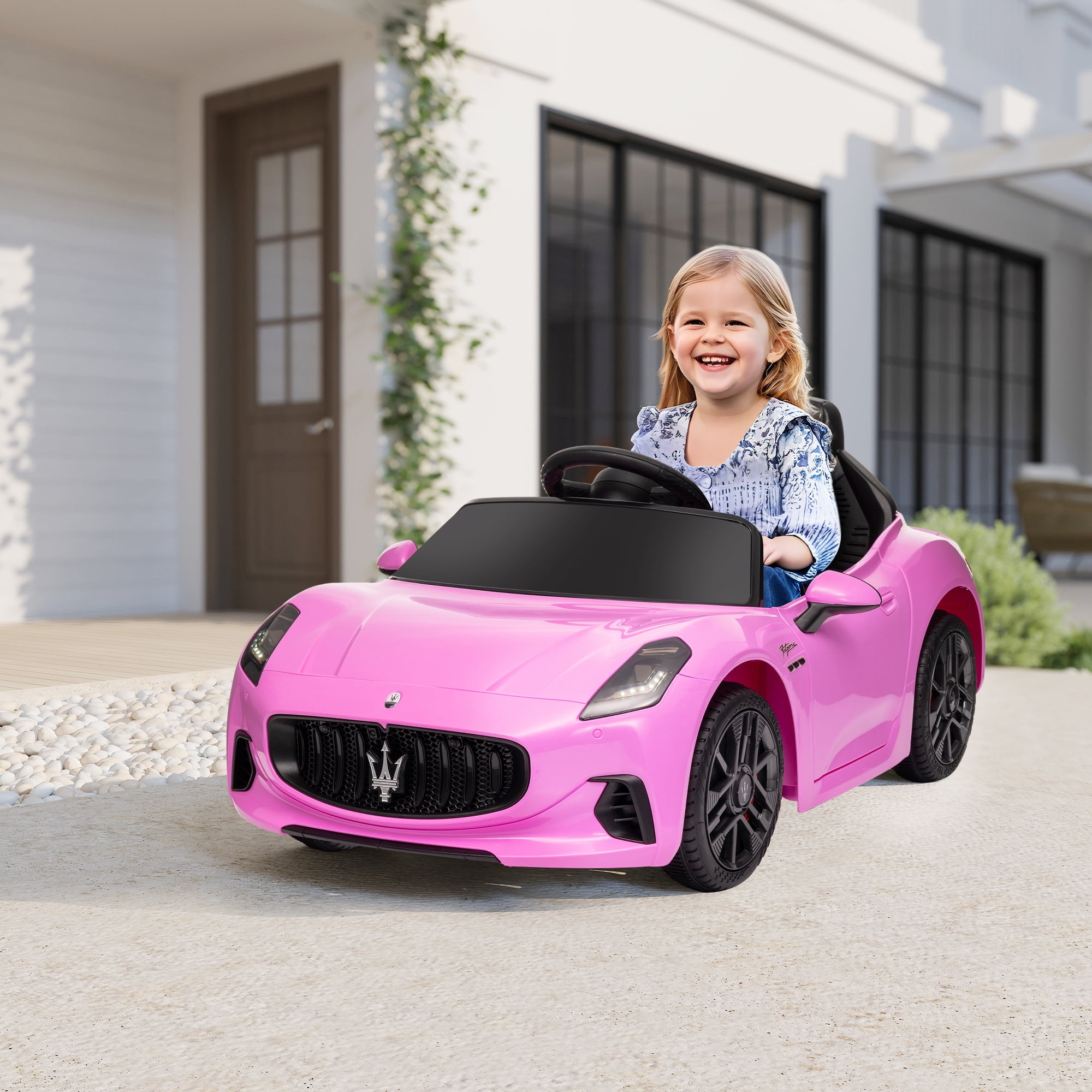 Qaba 12V Kids Electric Car, Maserati Gran Turismo Licensed Electric Car ...